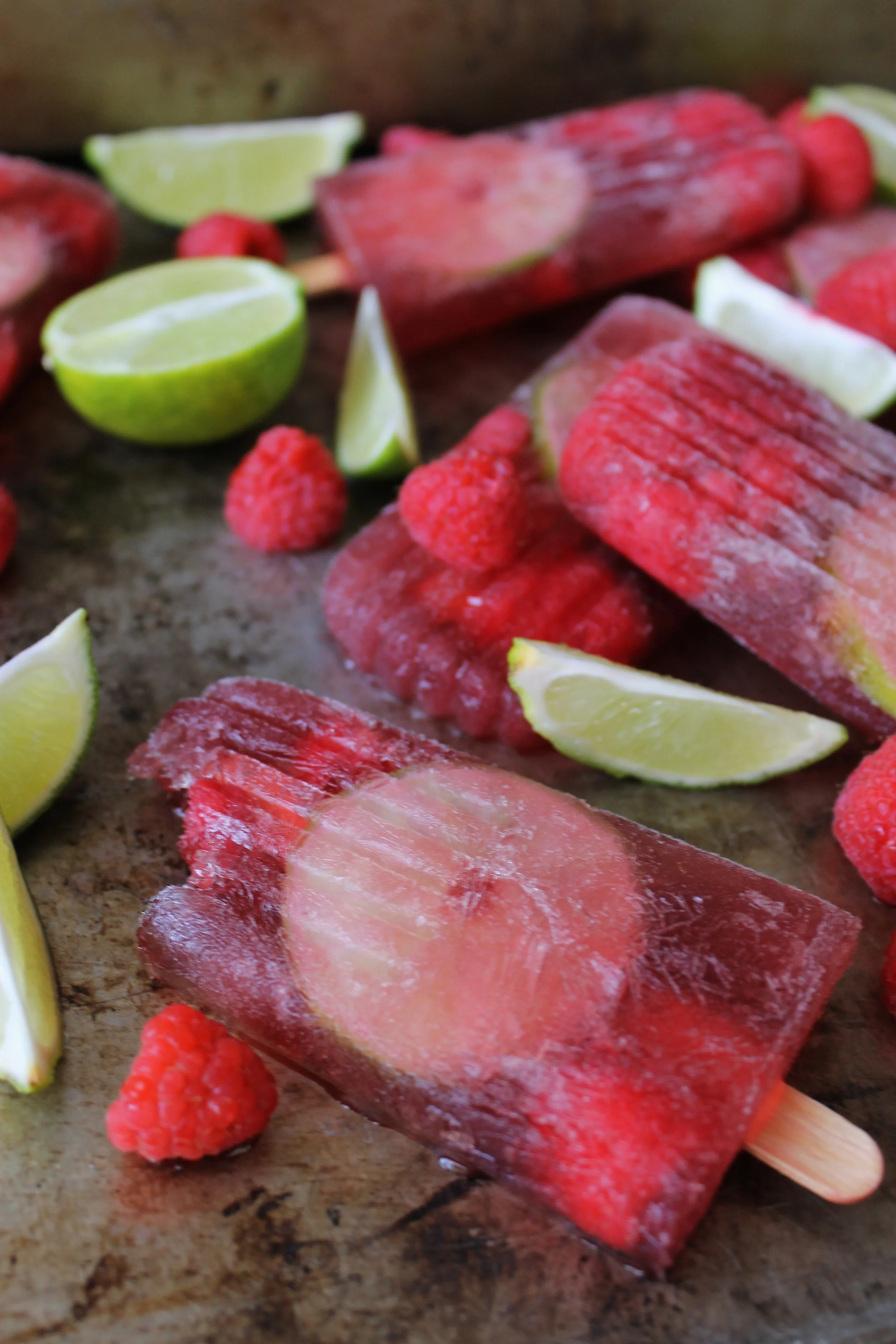 Raspberry and Lime Rosé Sangria Popsicles — My Diary of Us