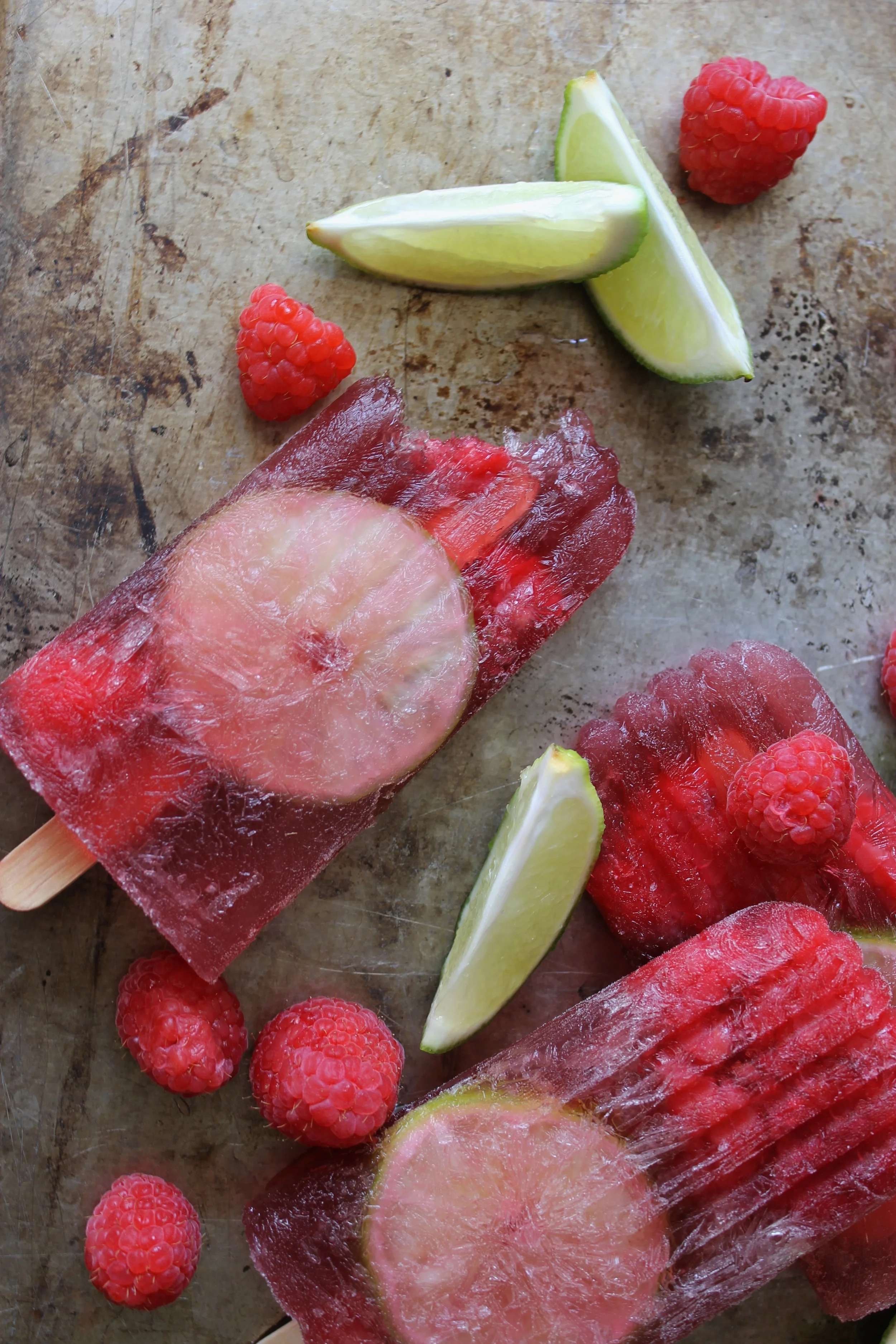 Raspberry and Lime Rosé Sangria Popsicles — My Diary of Us