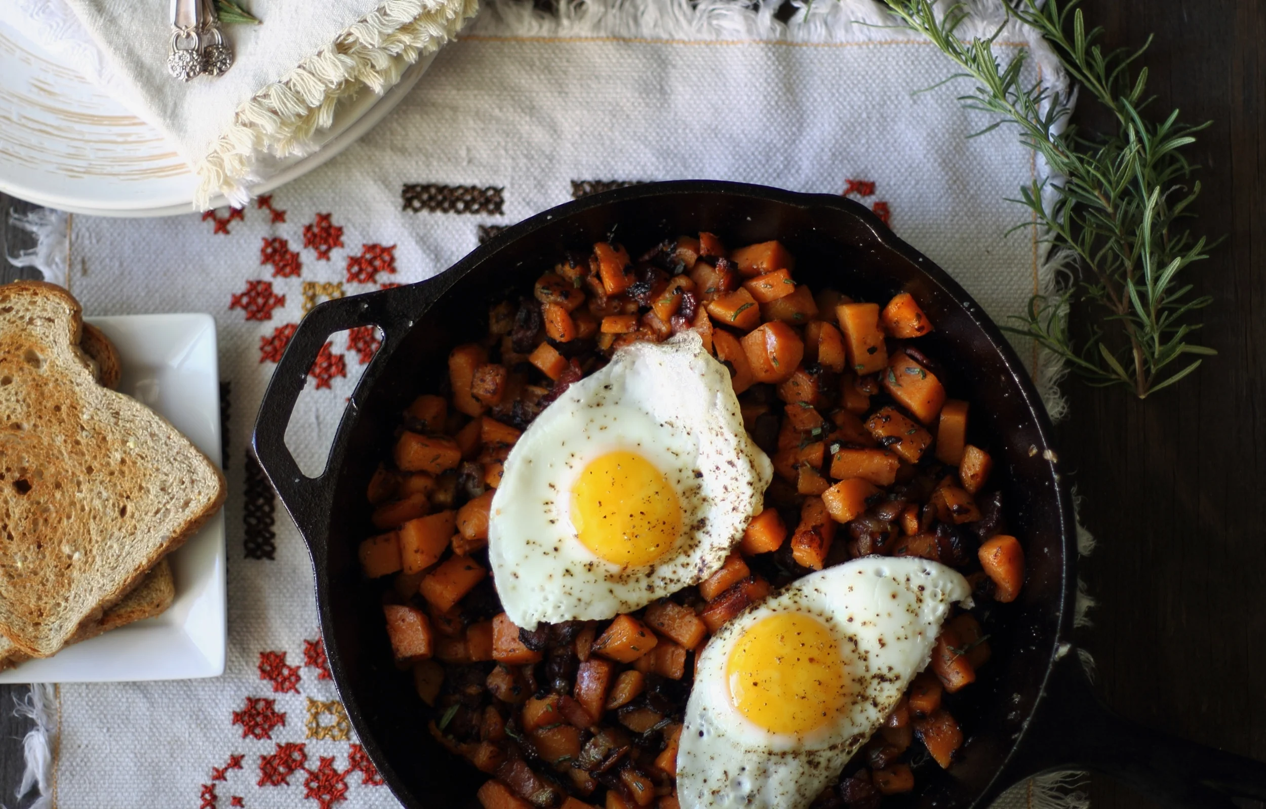 Rosemary Honey Sweet Potato Hash — My Diary of Us