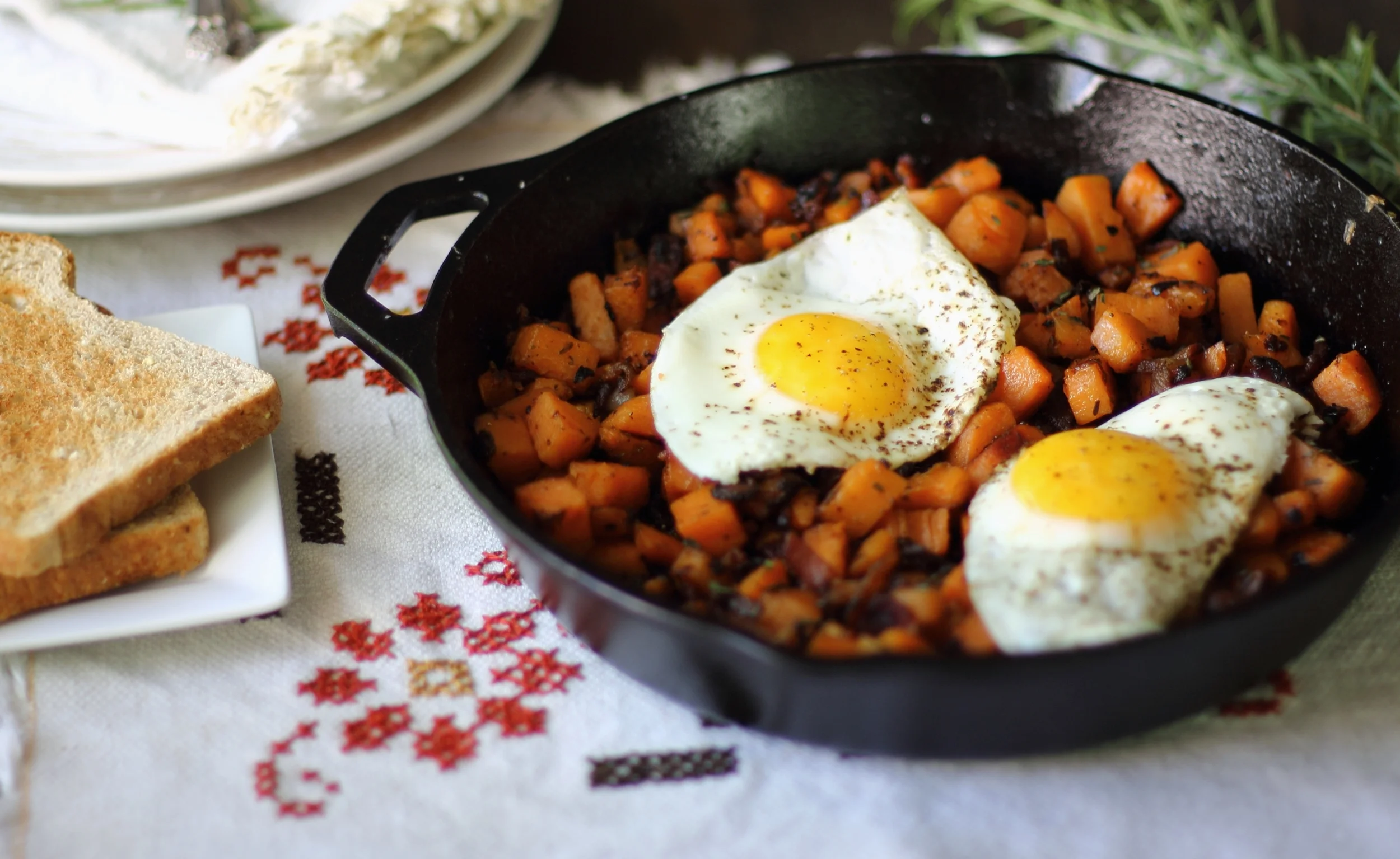 Rosemary Honey Sweet Potato Hash — My Diary of Us