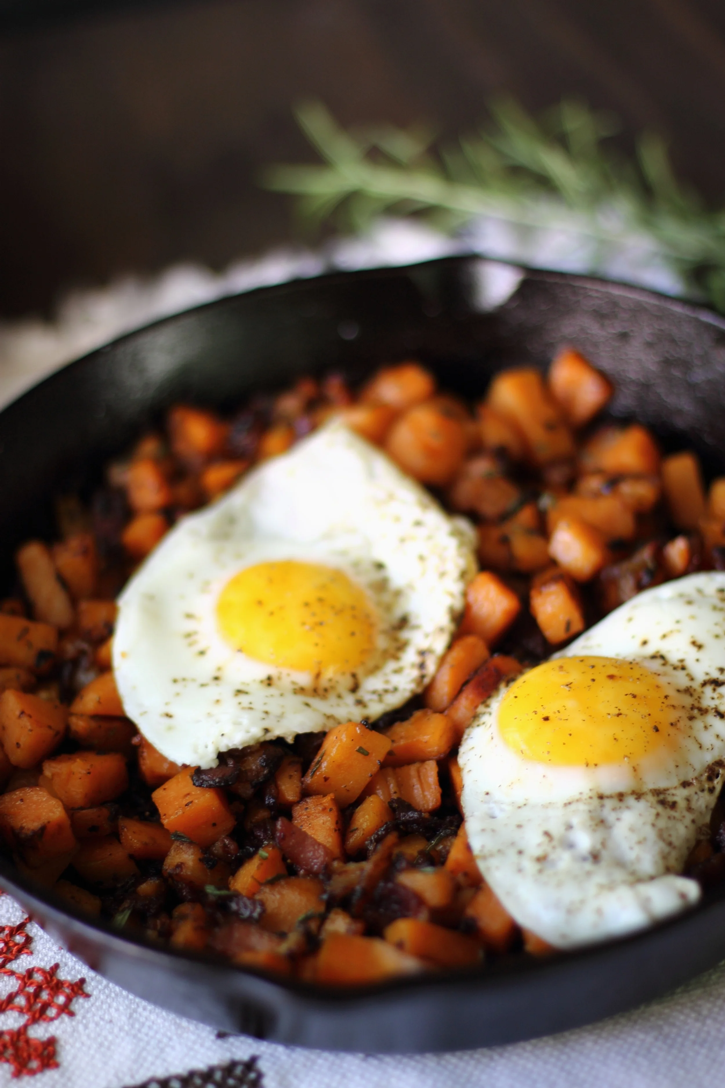 Rosemary Honey Sweet Potato Hash — My Diary of Us