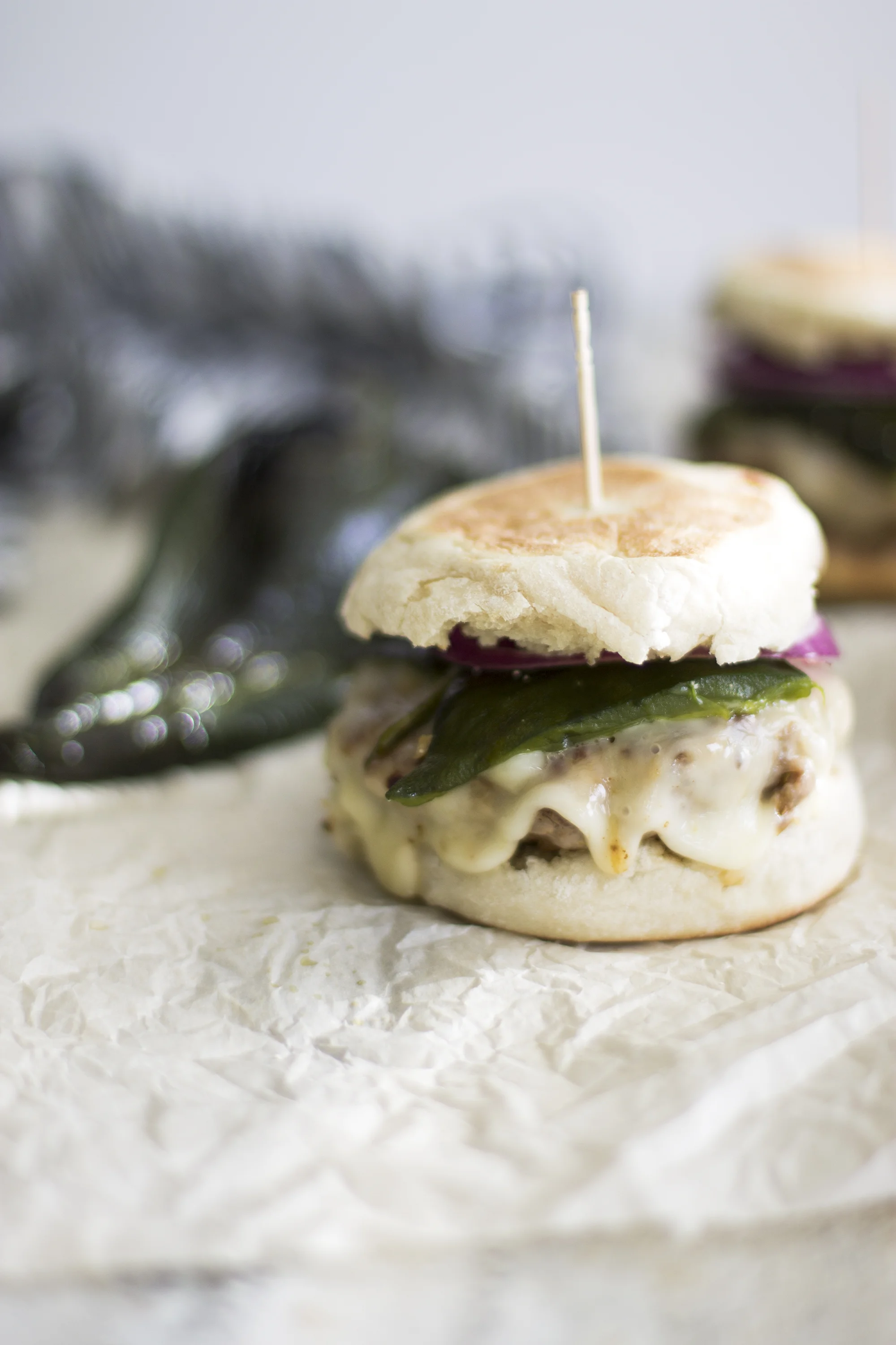Roasted Poblano Pork Burgers — My Diary of Us