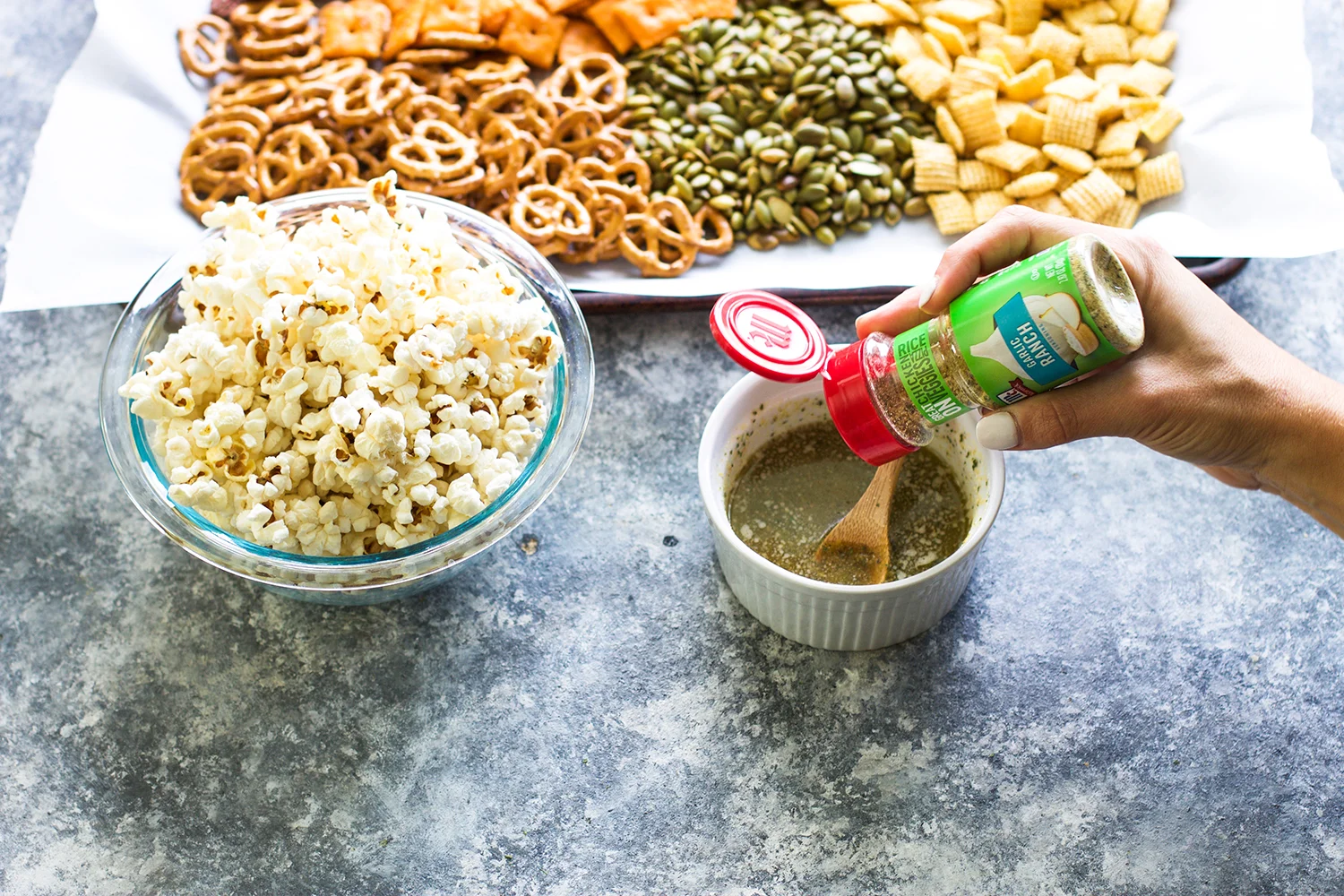 Easy Garlic Ranch Popcorn Snack Mix — My Diary of Us