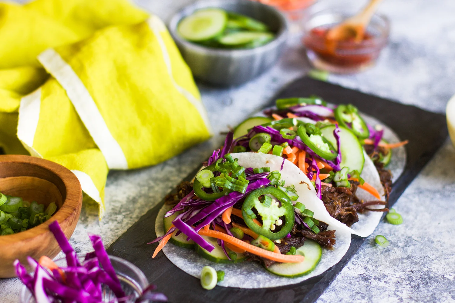 Slow Cooker Beef Banh Mi Tacos — My Diary of Us