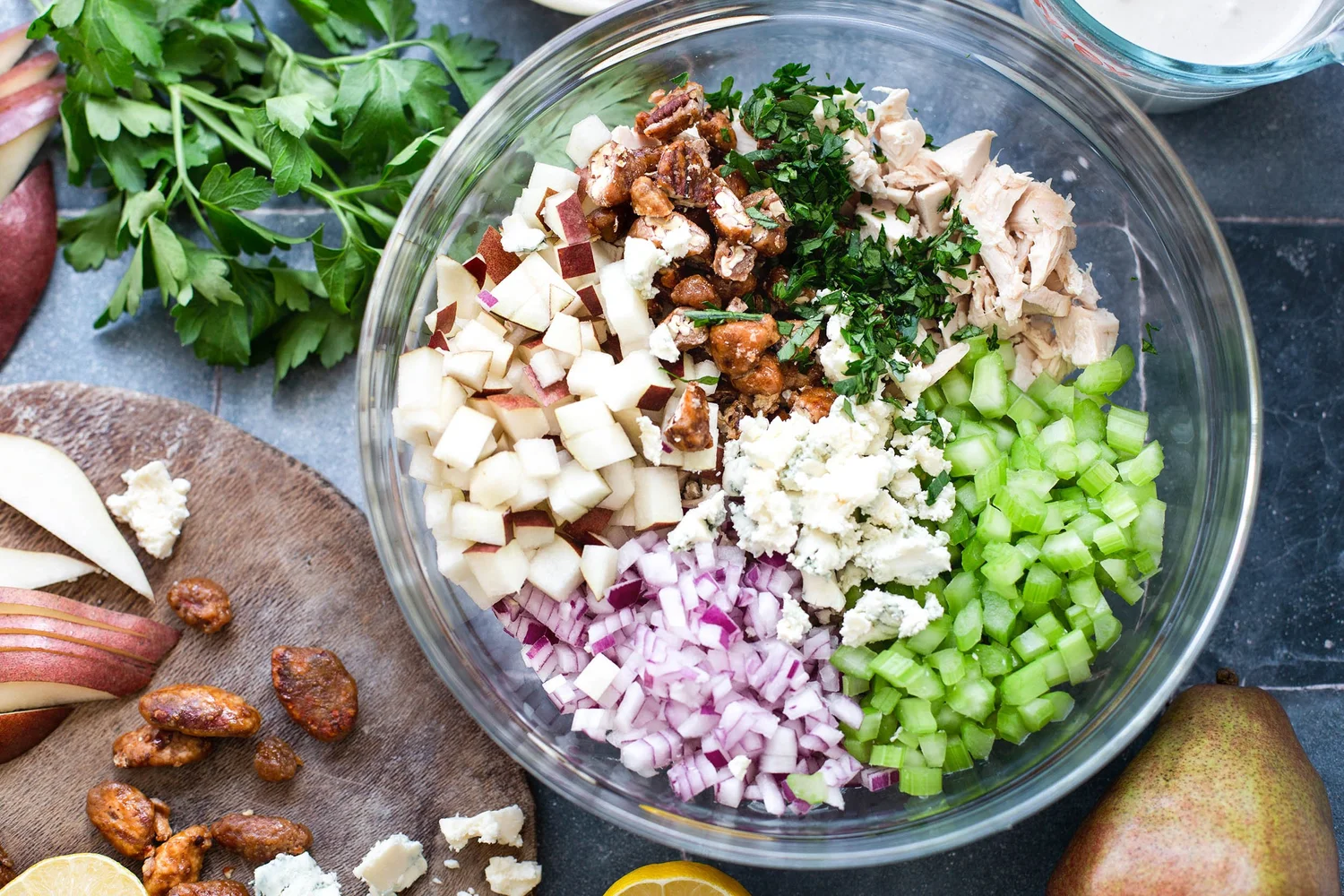 Blue Cheese and Pear Chicken Salad — My Diary of Us