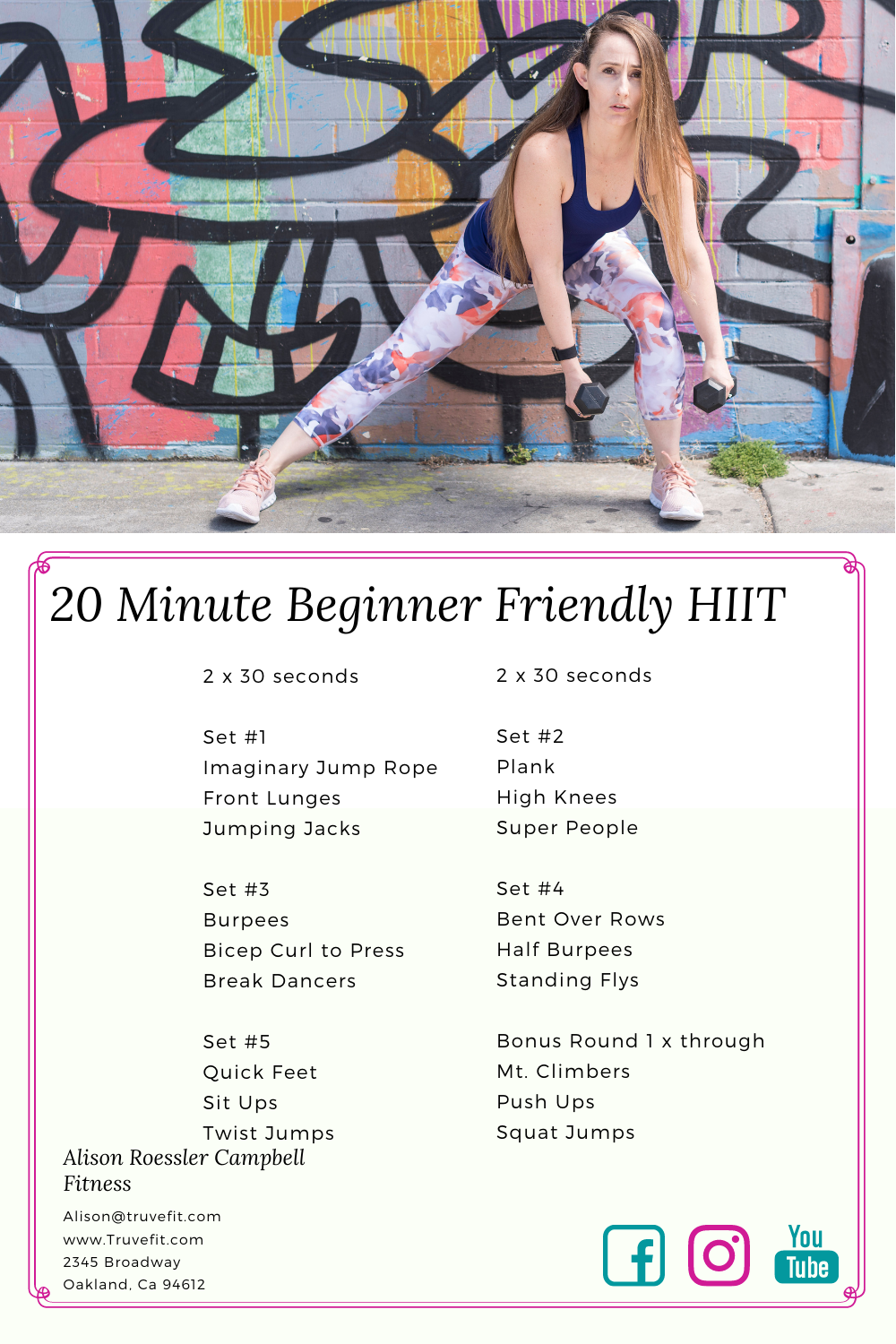 20 Minute Beginner Friendly HIIT Workout — Truve Fitness - Oakland Gym ...