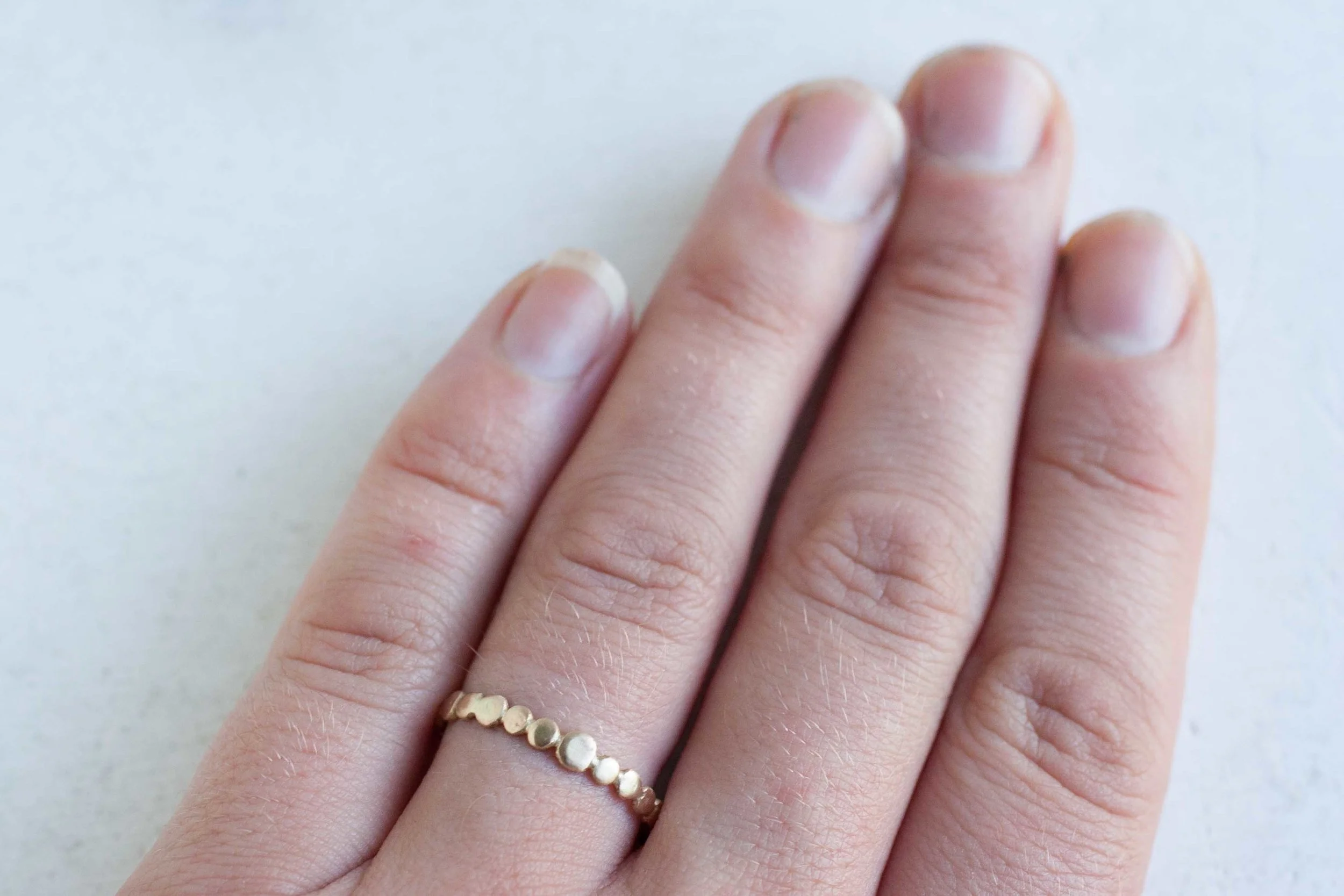 Gold Small Pebble Ring | 14k Recycled Gold — Mineralogy