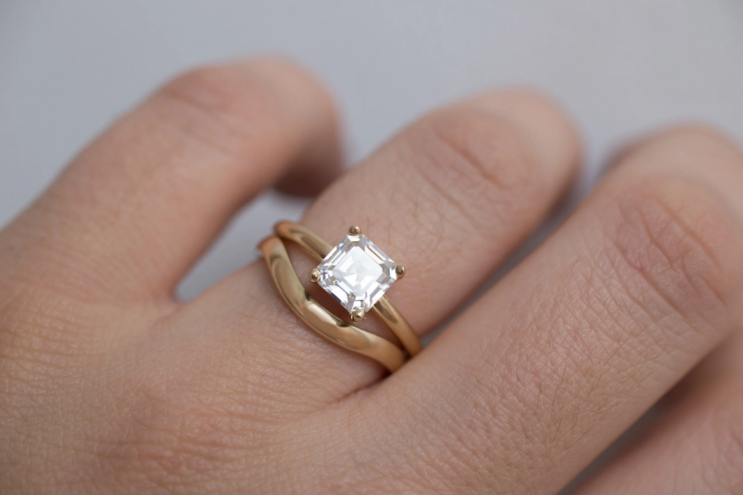 Wide Contour Curve Band | Half Round | 14k Recycled Gold — Mineralogy