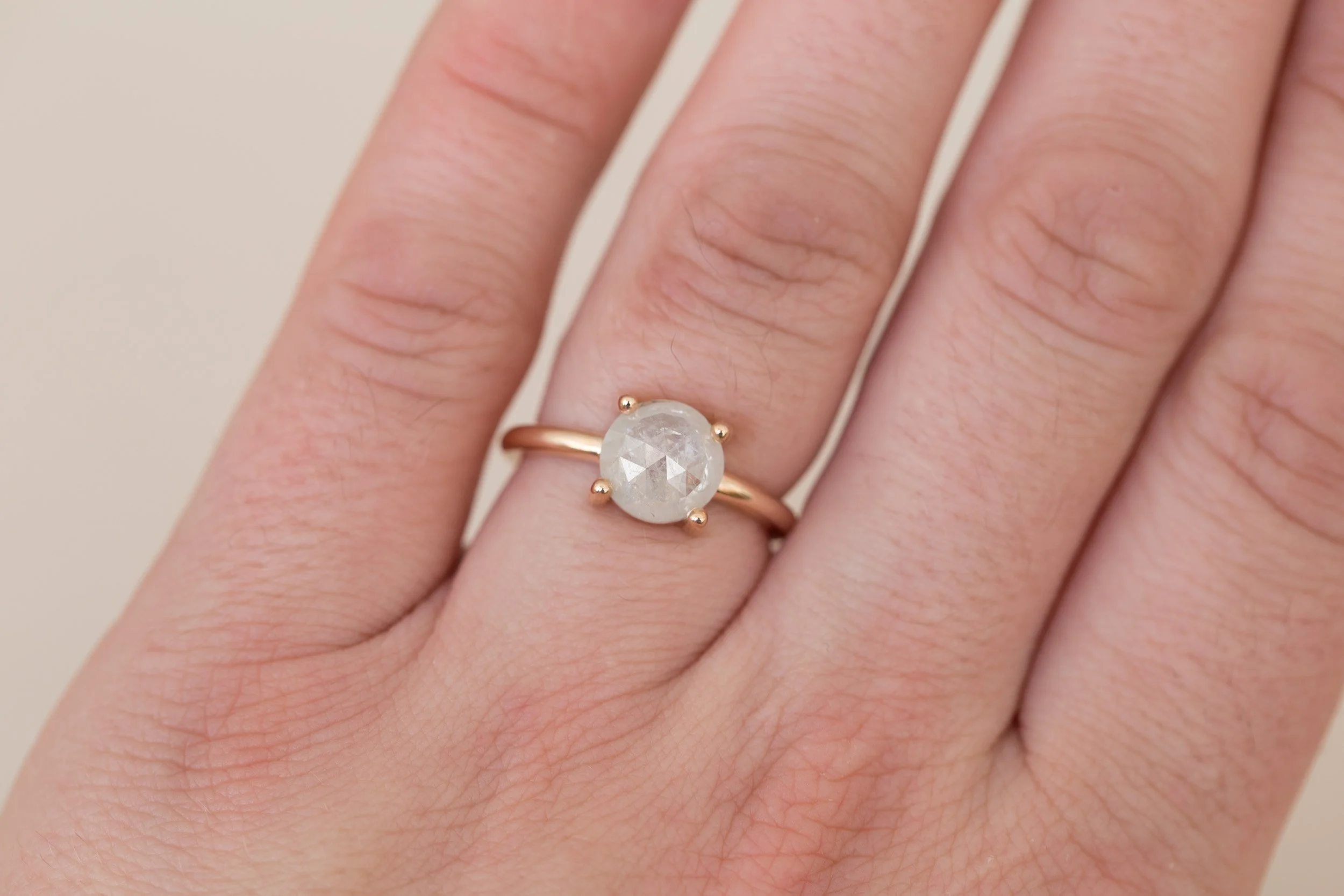 Briar Ring | Icy White Diamond Solitaire Engagement Ring 1.82 ct | 14k ...