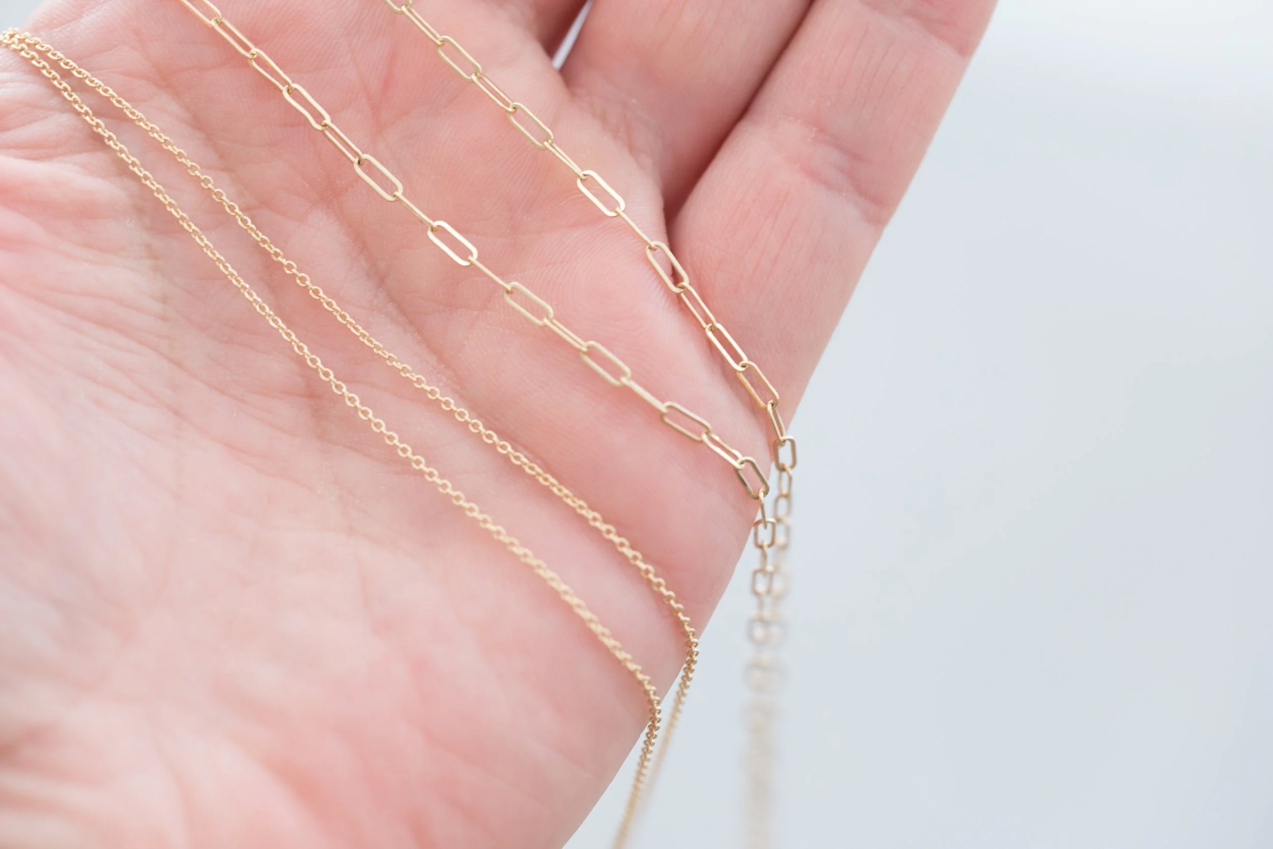 Elongated Flat Link Chain | 14k Recycled Gold — Mineralogy