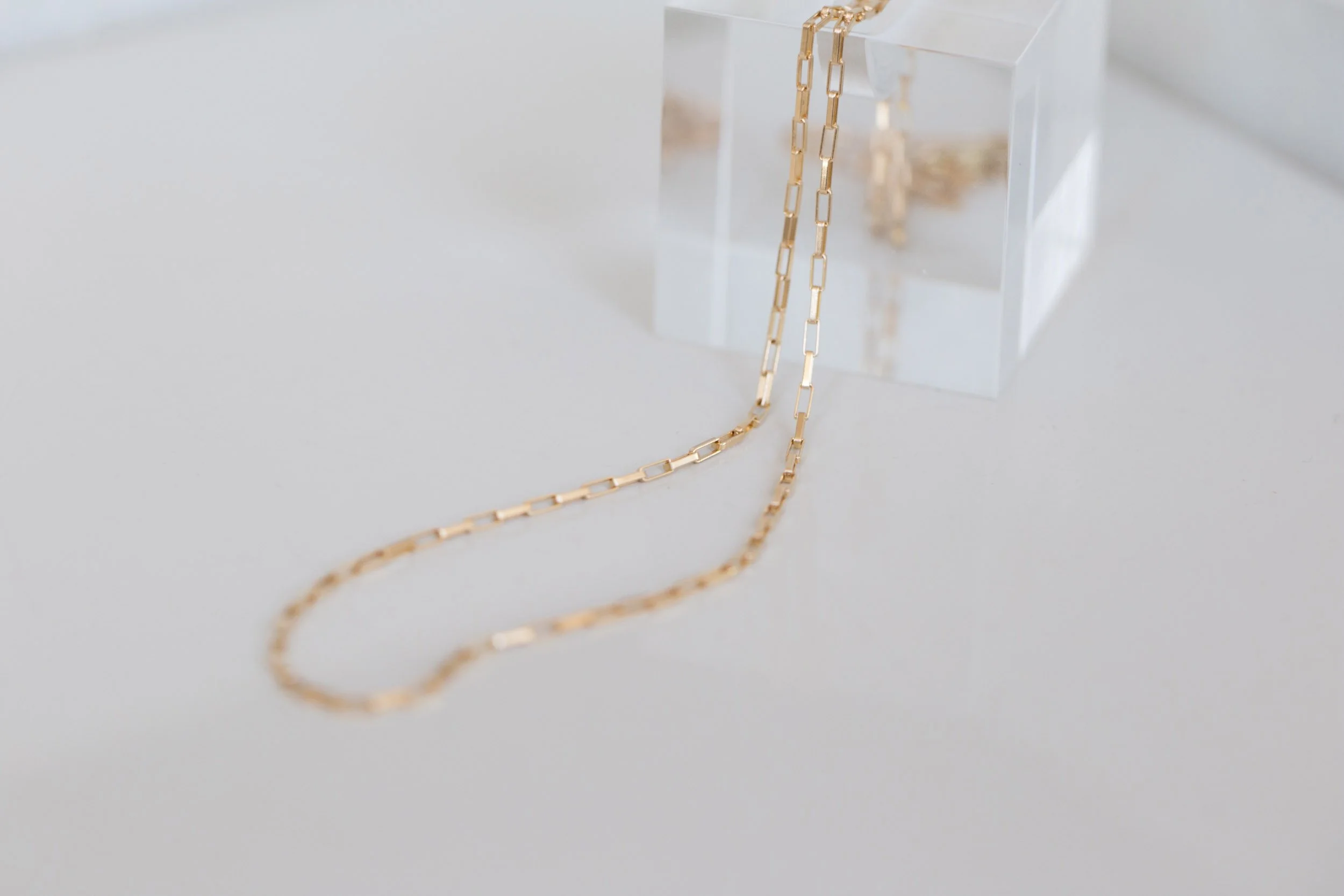 Elongated Box Chain | 14k Recycled Gold — Mineralogy