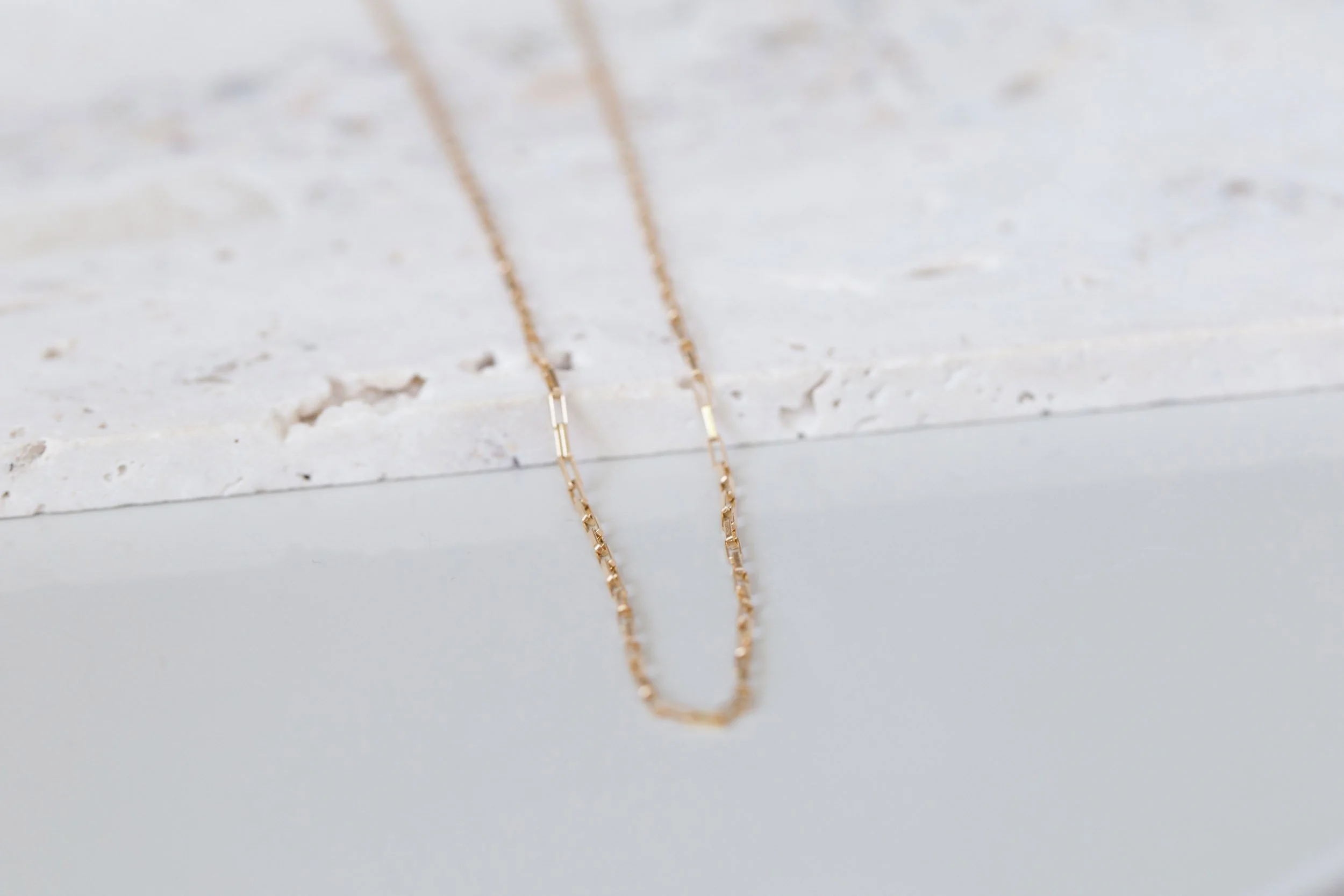 Elongated Box Chain | 14k Recycled Gold — Mineralogy