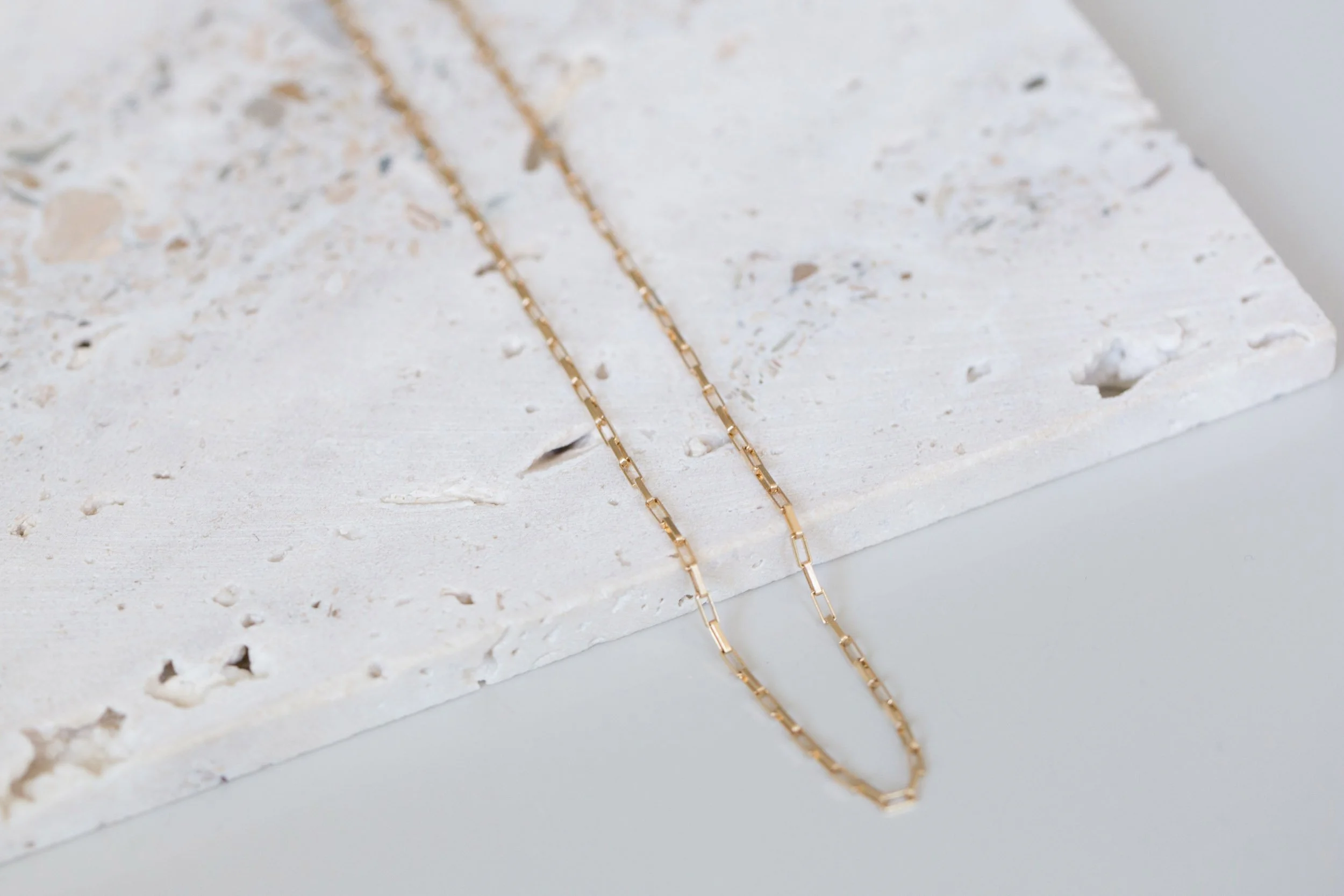 Elongated Box Chain | 14k Recycled Gold — Mineralogy