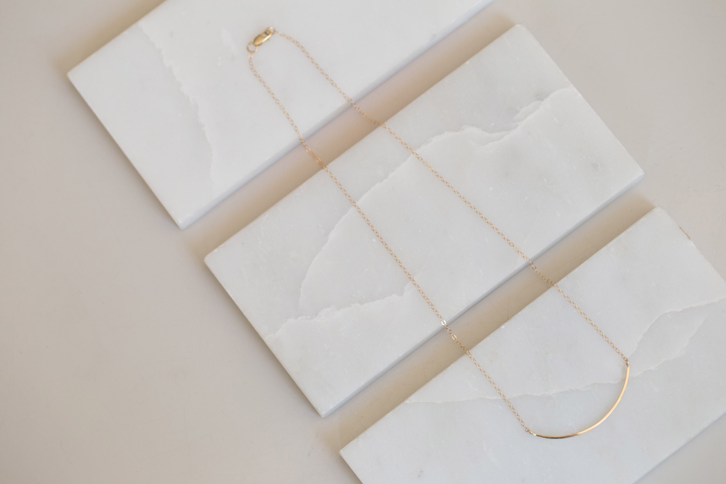 Gold Arc Necklace | 14k Recycled Gold — Mineralogy