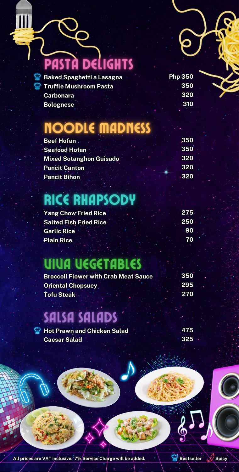 MENU — Centerstage Family KTV & Restobar