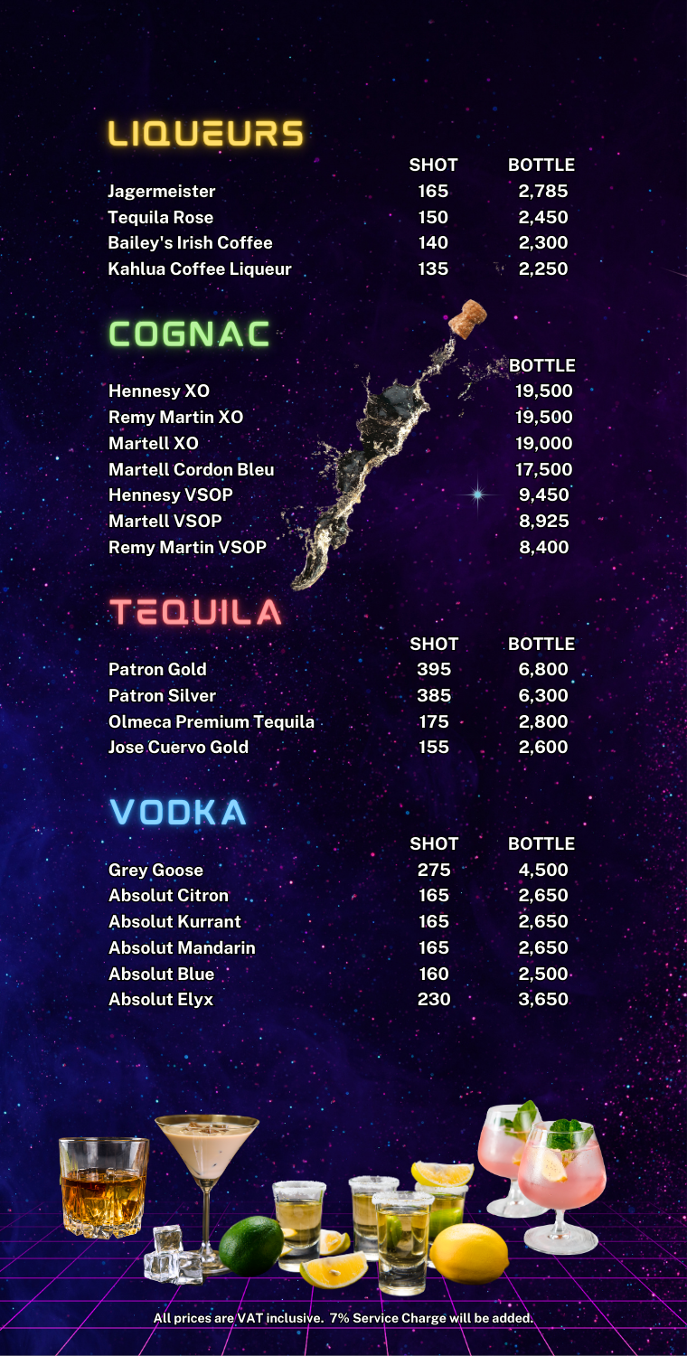 MENU — Centerstage Family KTV & Restobar