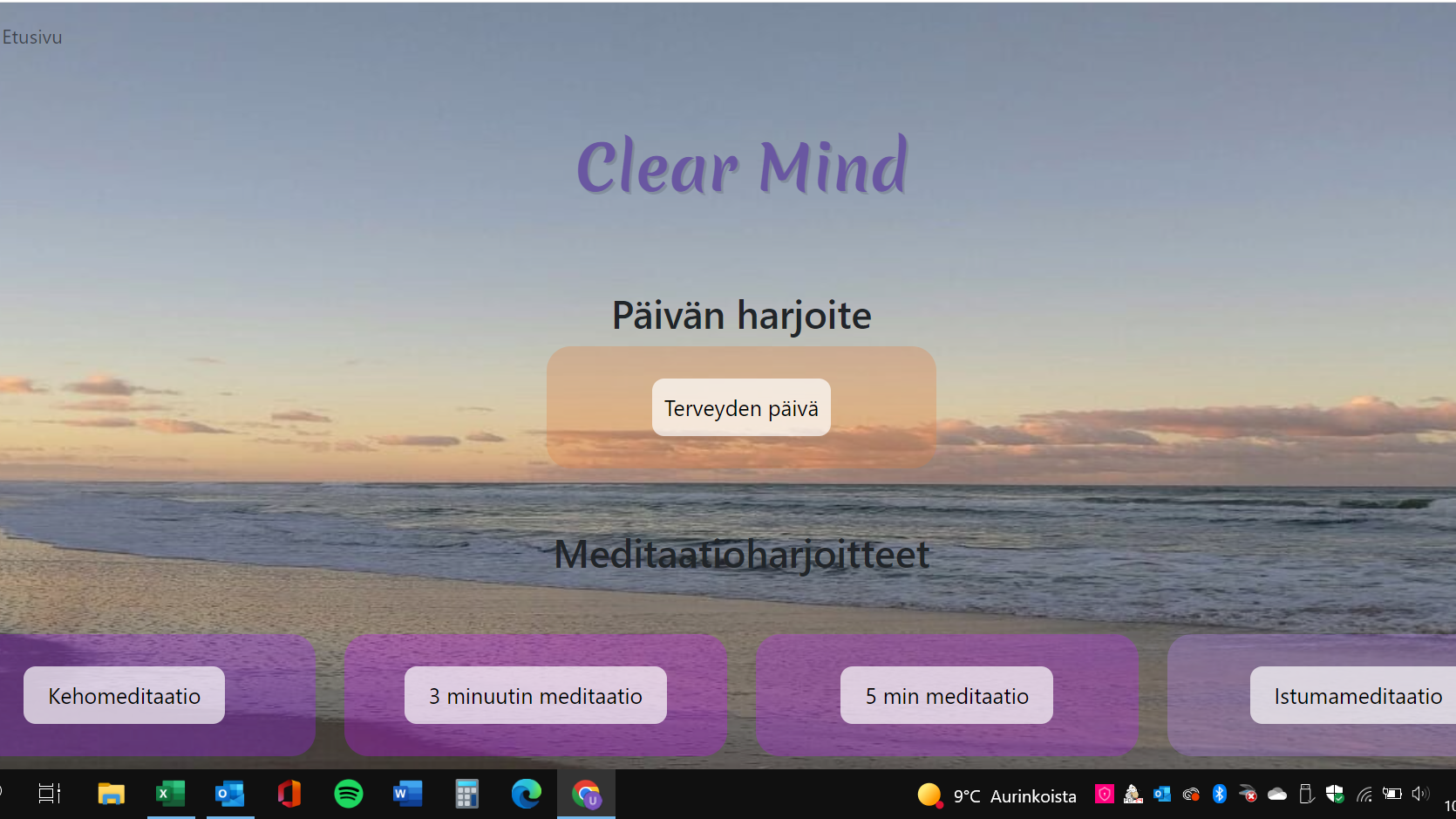 Clear mind app — CLEAR MIND OY