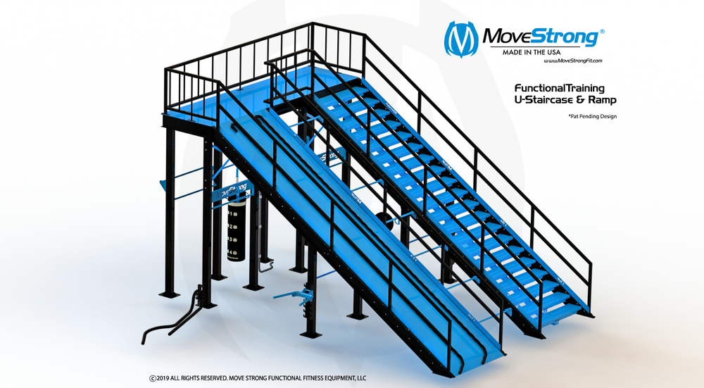 MoveStrong Staircase Ramp for Functional Training and Obstacle Course ...