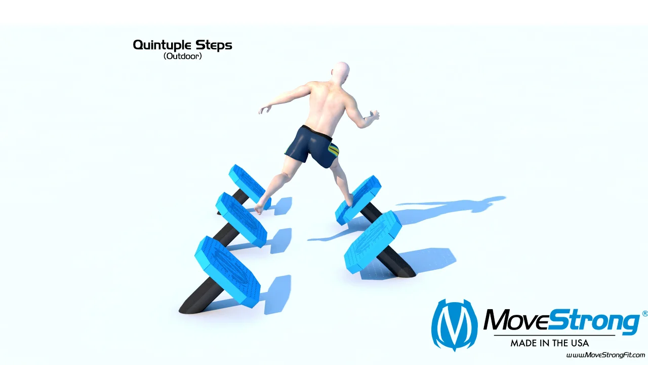 Quintuple Steps, Slalom Obstacle, and Slackline Anchors - MoveStrong