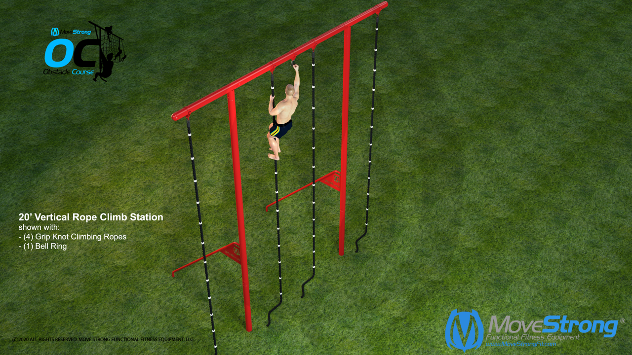 NEW 20’ Vertical Cargo Net and Rope Climb Station - MoveStrong