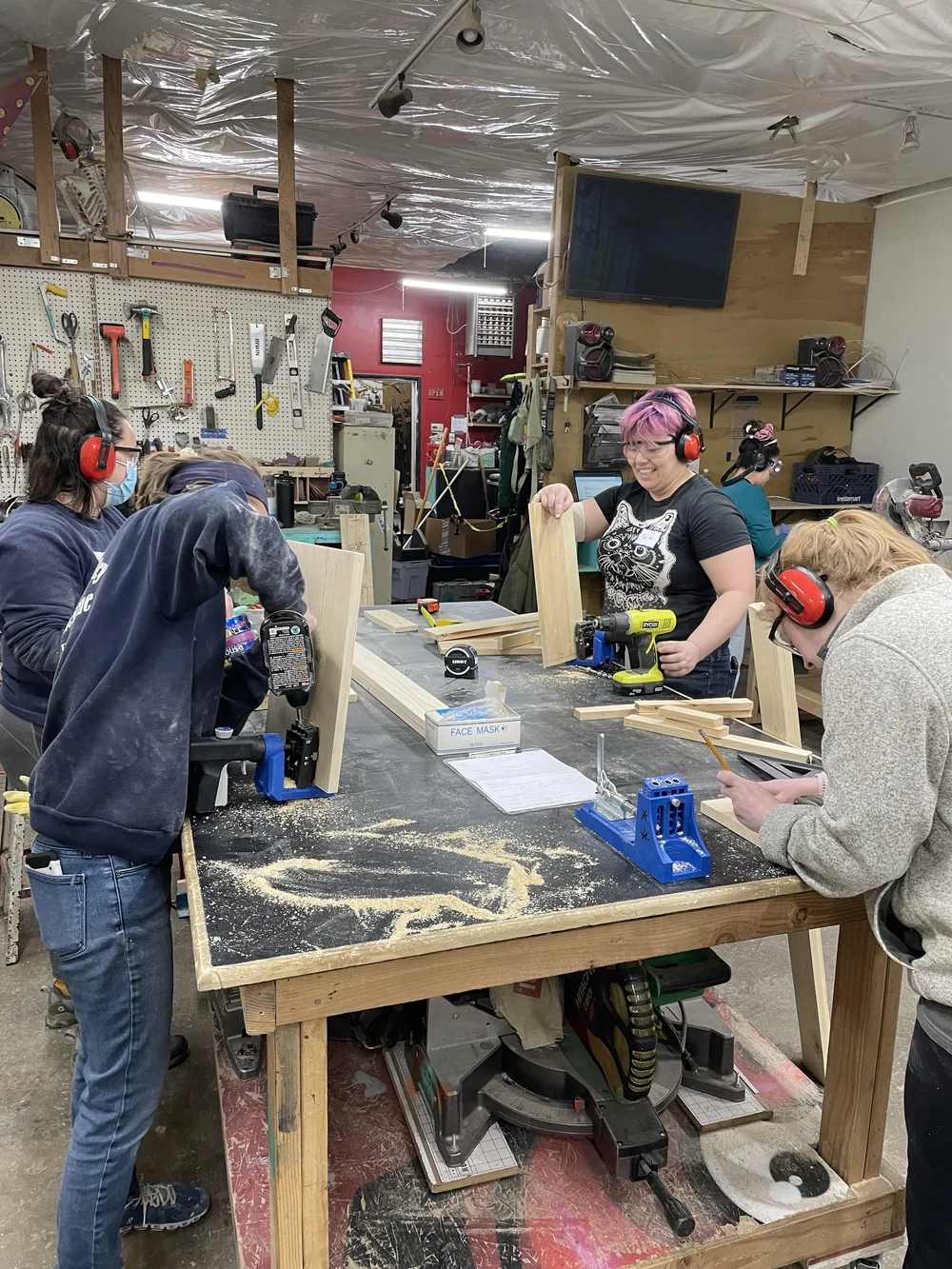 Tiered Leaning Plant Shelves Woodworking Class — Denver Tool Library ...