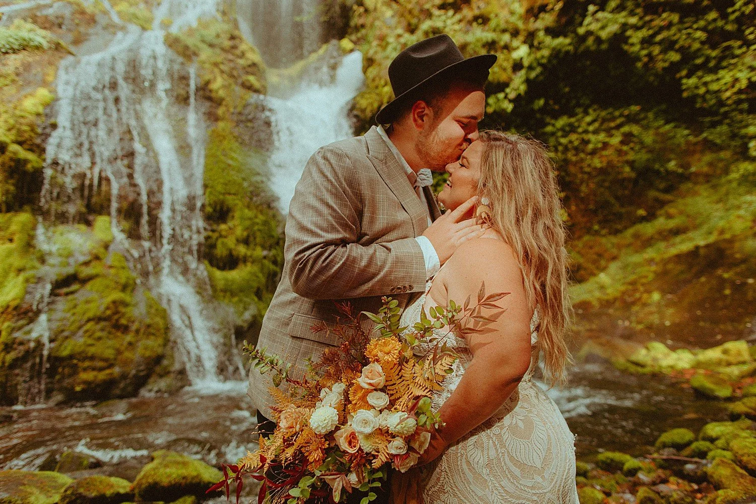 Waterfall Elopement in the Columbia River Gorge // Carson, WA — Oregon ...