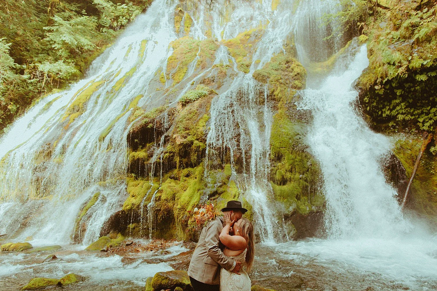 Waterfall Elopement in the Columbia River Gorge // Carson, WA — Oregon ...