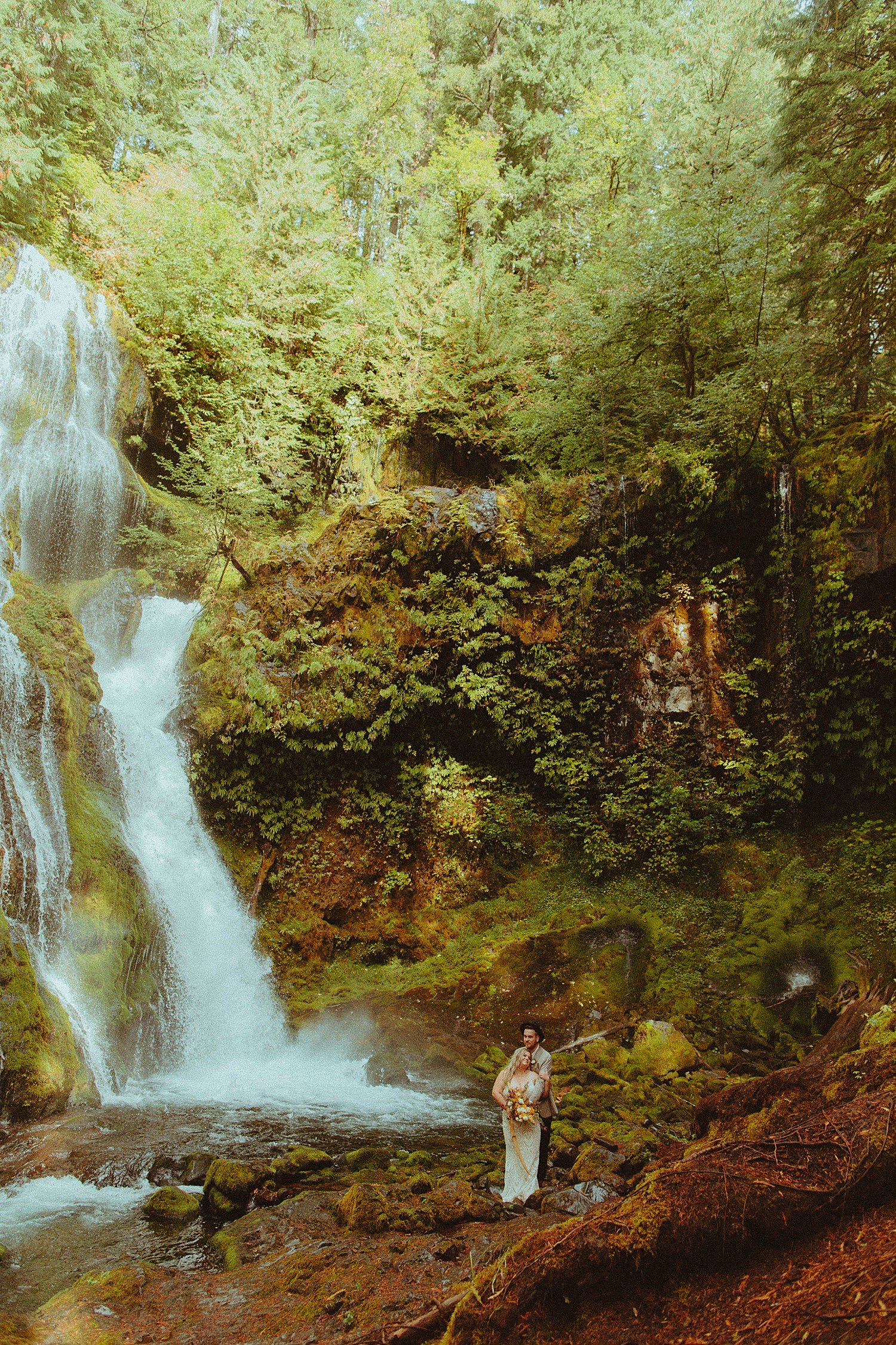Waterfall Elopement in the Columbia River Gorge // Carson, WA — Oregon ...