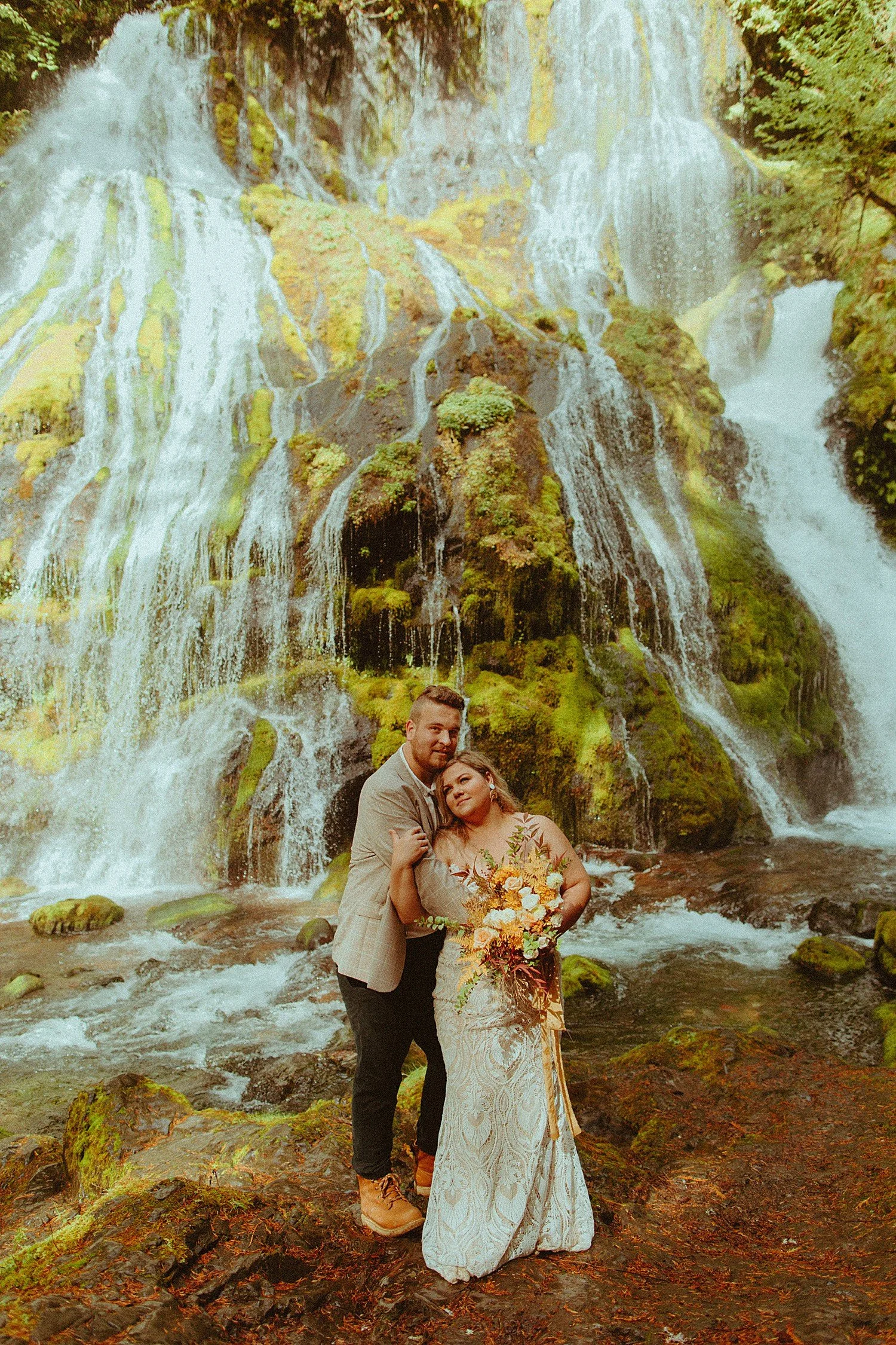 Waterfall Elopement in the Columbia River Gorge // Carson, WA — Oregon ...
