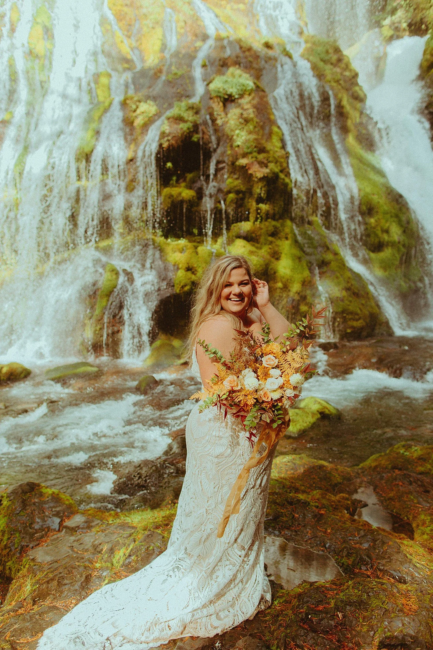 Waterfall Elopement in the Columbia River Gorge // Carson, WA — Oregon ...