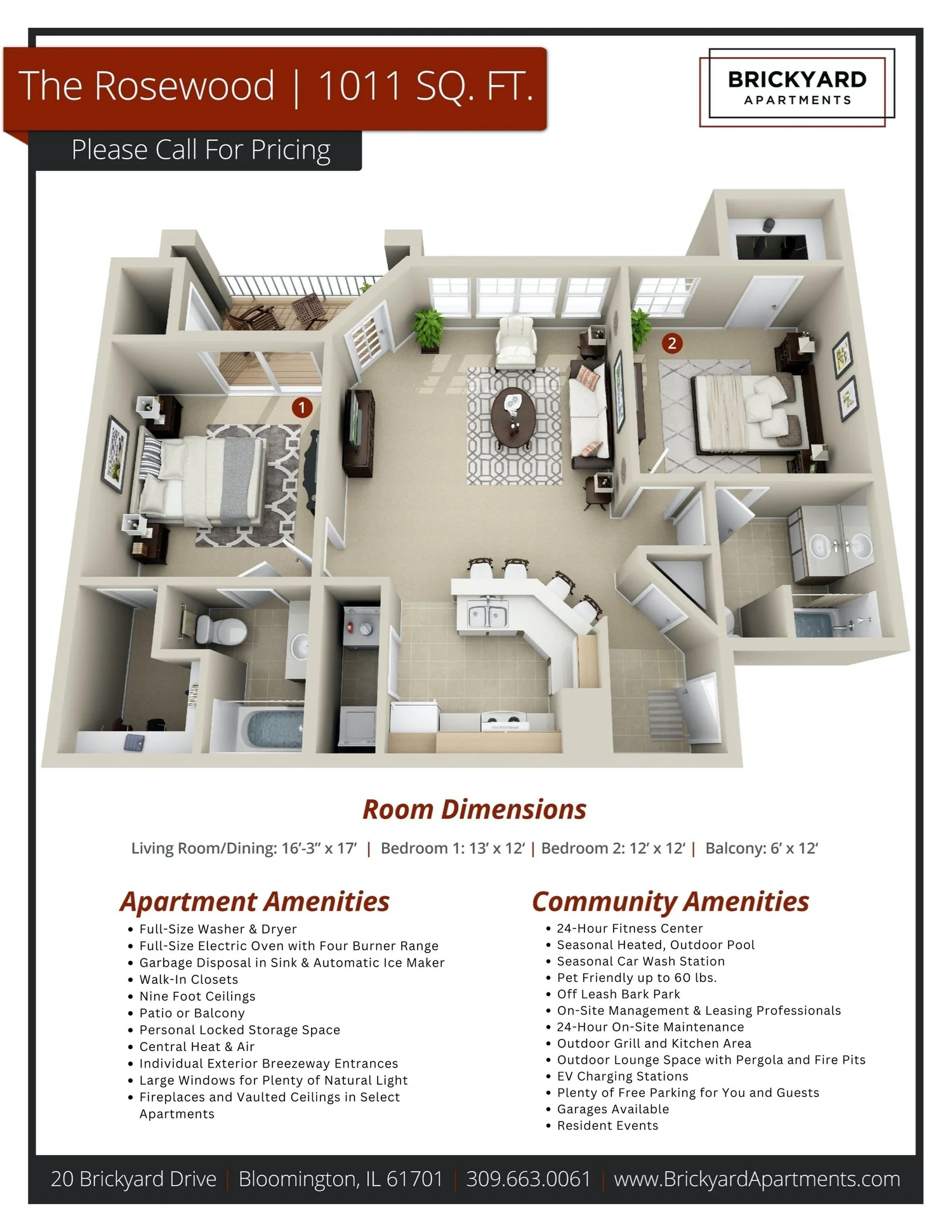 Brickyard Apartments | Apartments in Bloomington-Normal, IL