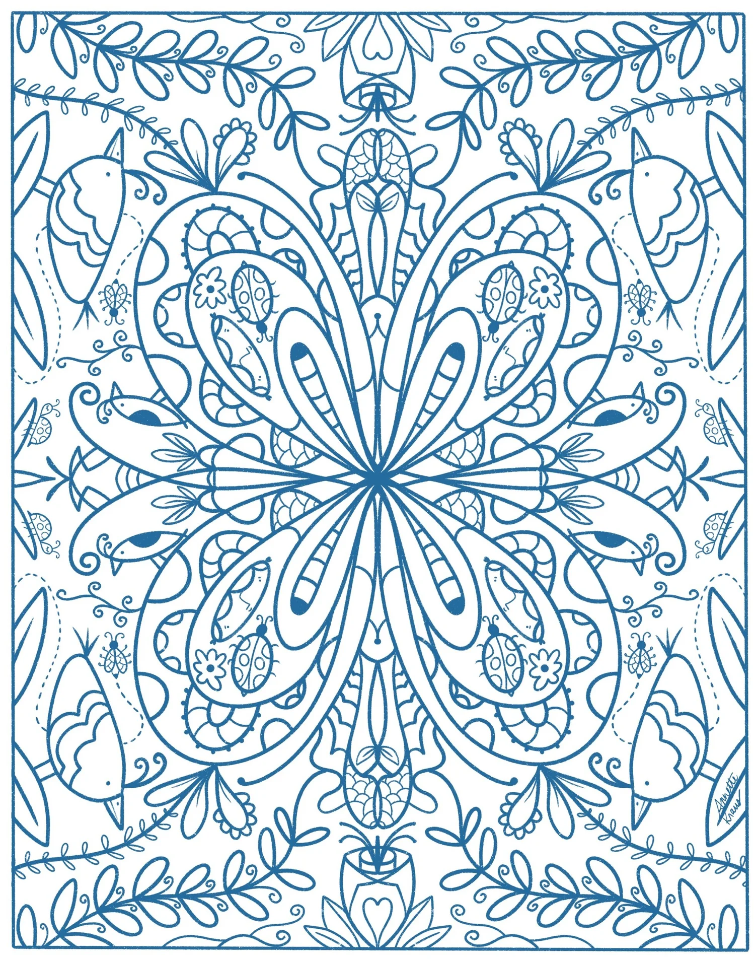 Annette Kraus Illustration and Design FREE coloring pages
