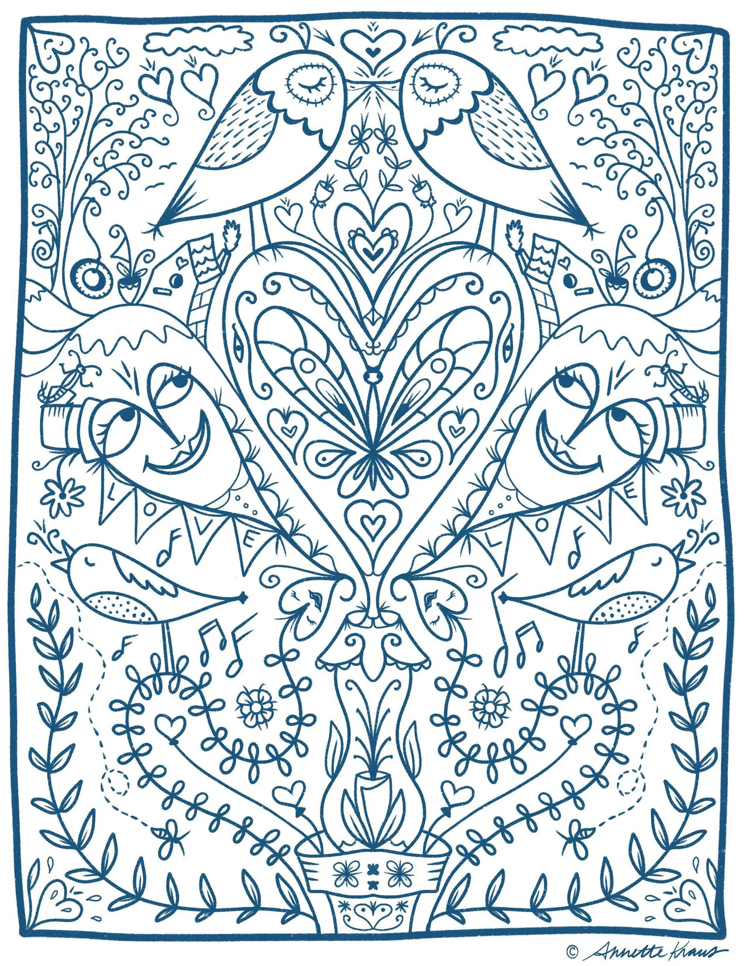 Annette Kraus Illustration and Design FREE coloring pages