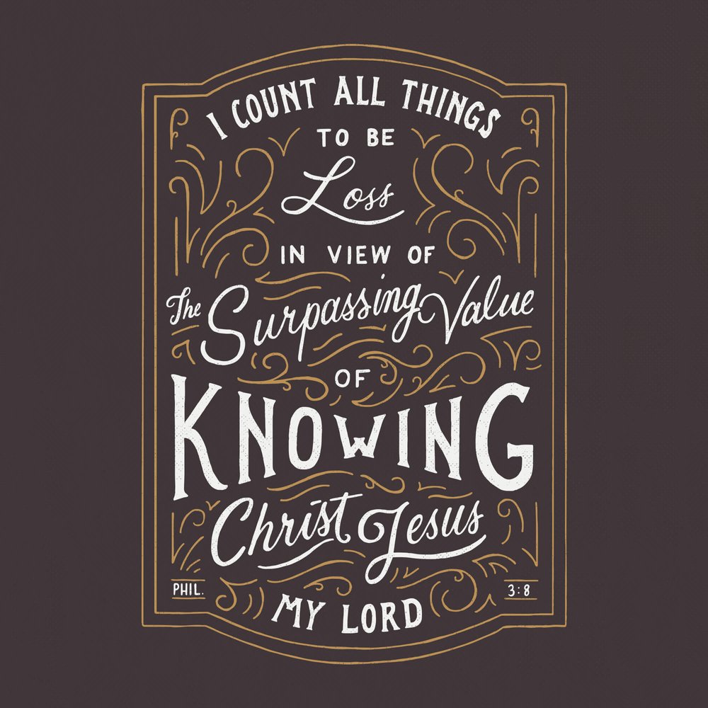 Philippians 3:8 - Bible Verse Design — Scripture Type