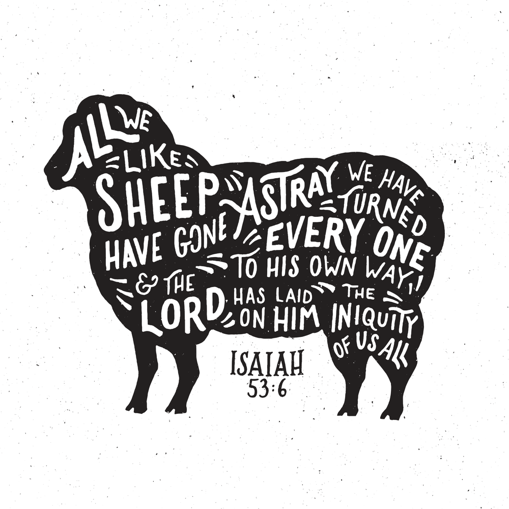 Isaiah 53:6 - Bible Verse Design — Scripture Type