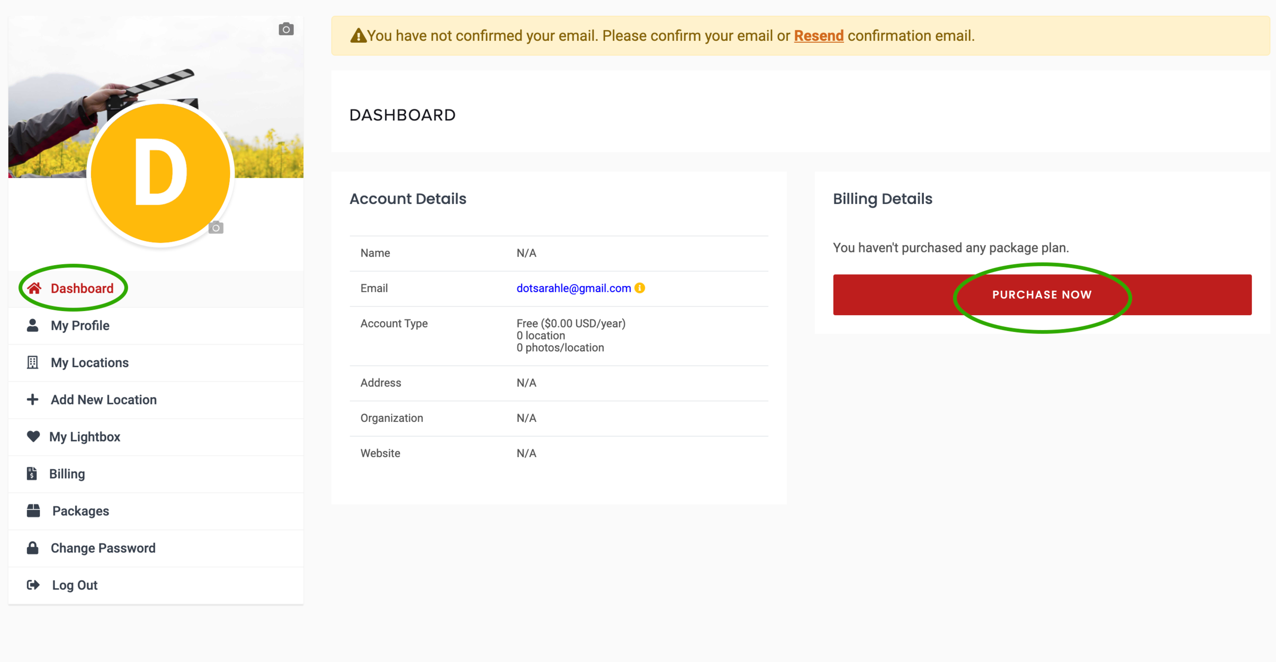 Purchase a Package — LocationsHub