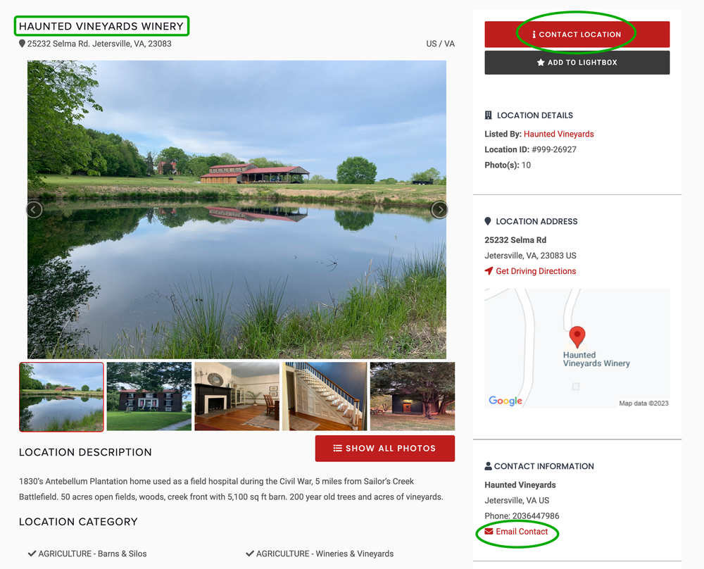 Basic Film Location Search — LocationsHub