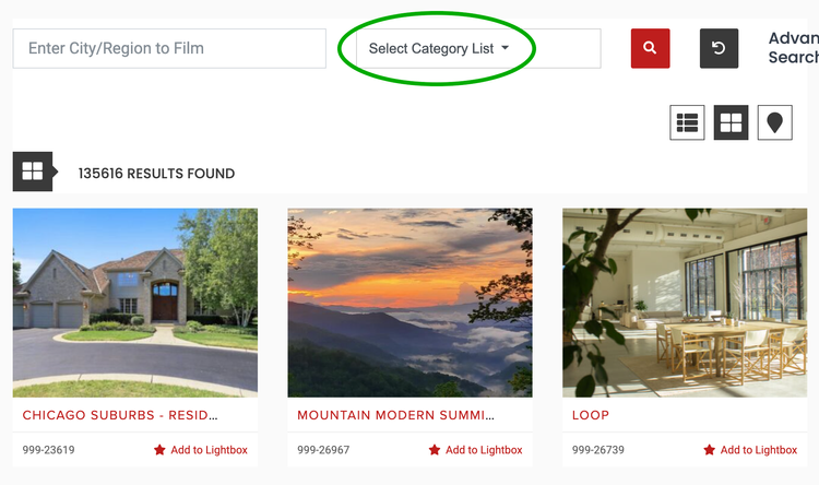 Basic Film Location Search — LocationsHub