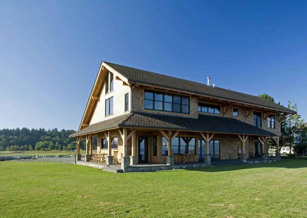 Oceanfront Timber Frame Home on Samish Island — Greg Robinson Architect