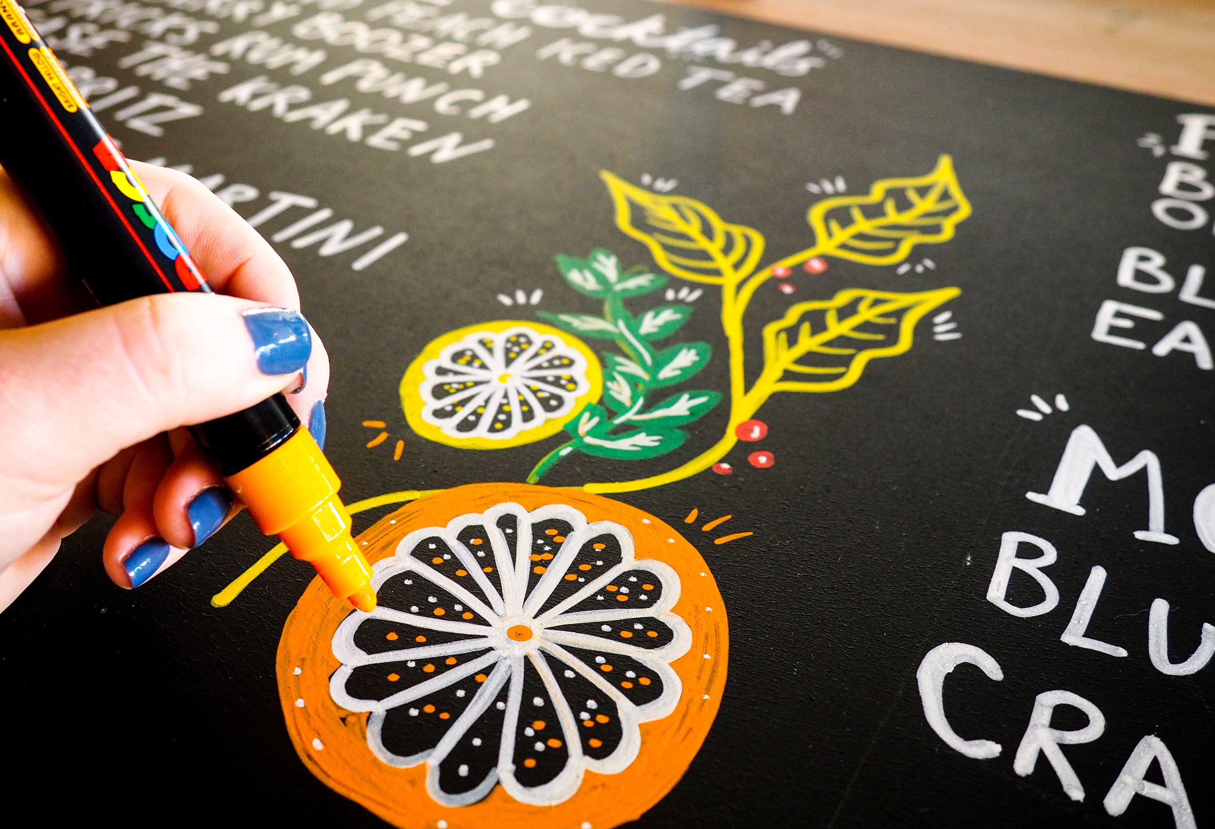 Chalkboard Illustration — Amy Harwood