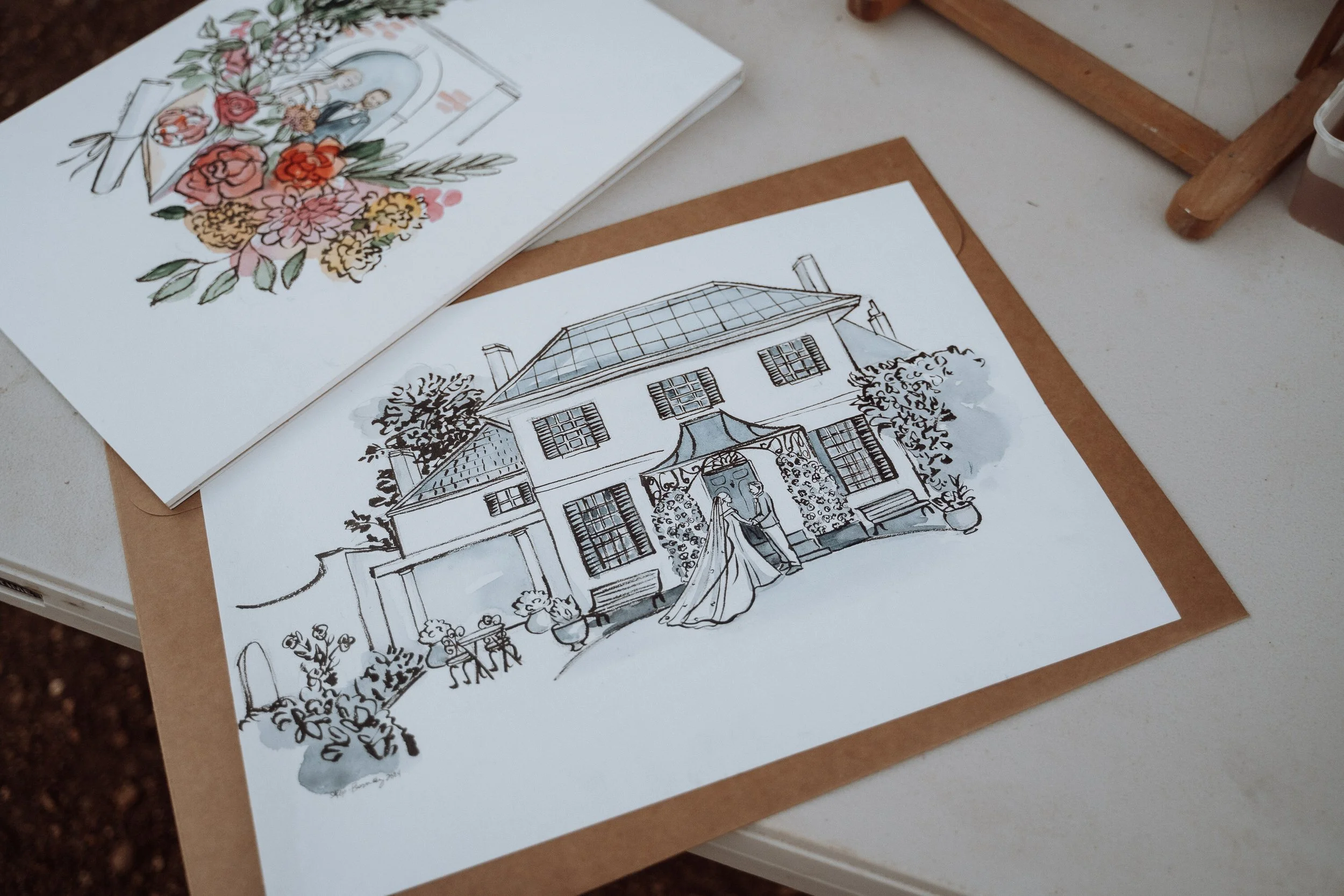 Live Event Illustration for Weddings in Tasmania — Alyssa Bermudez