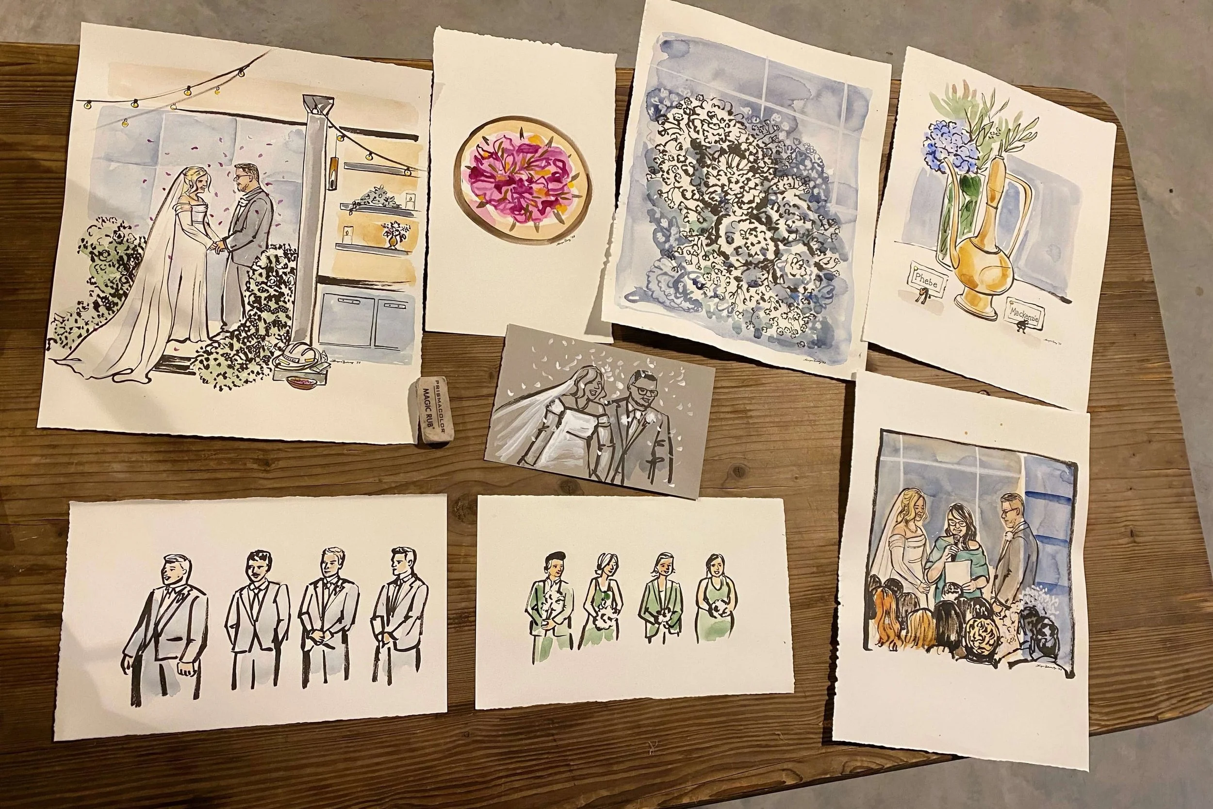 Live Event Illustration for Weddings in Tasmania — Alyssa Bermudez