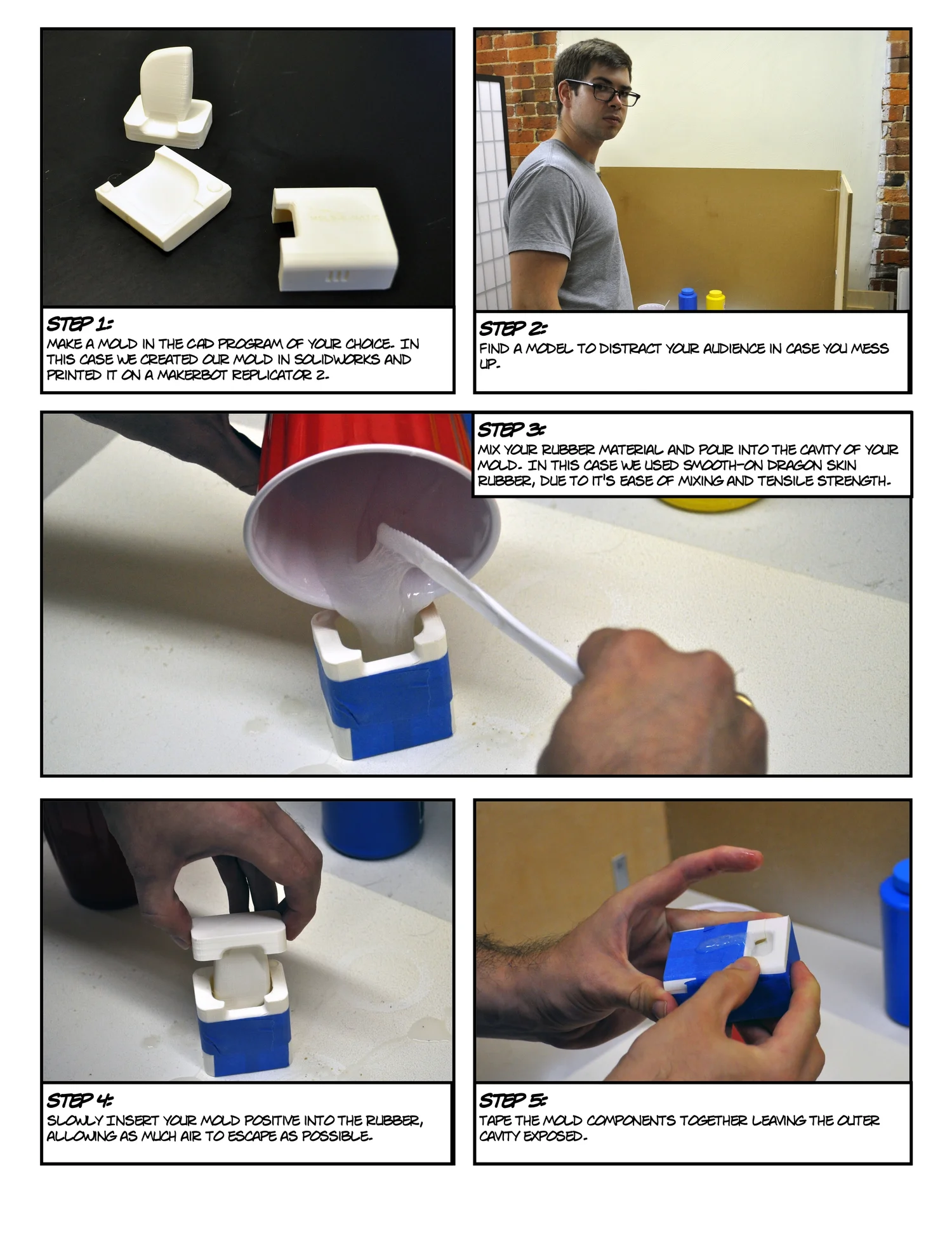 HOW TO: Create a Rubber Prototype Using a 3D Printed Mold — Design that ...