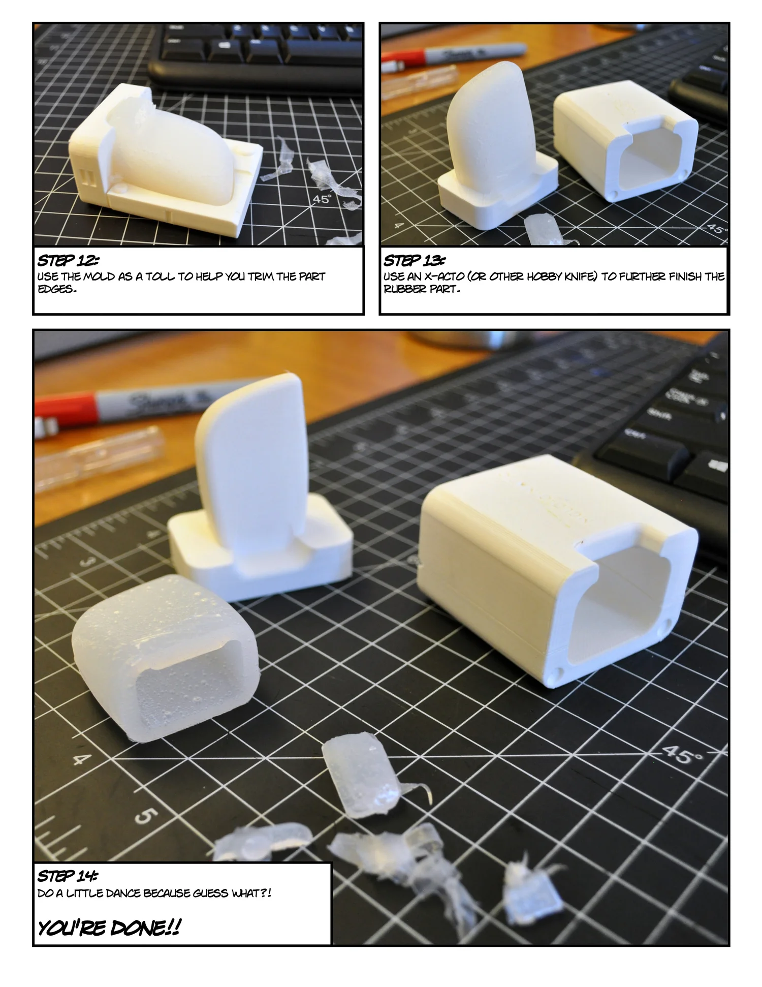 HOW TO: Create a Rubber Prototype Using a 3D Printed Mold — Design that ...