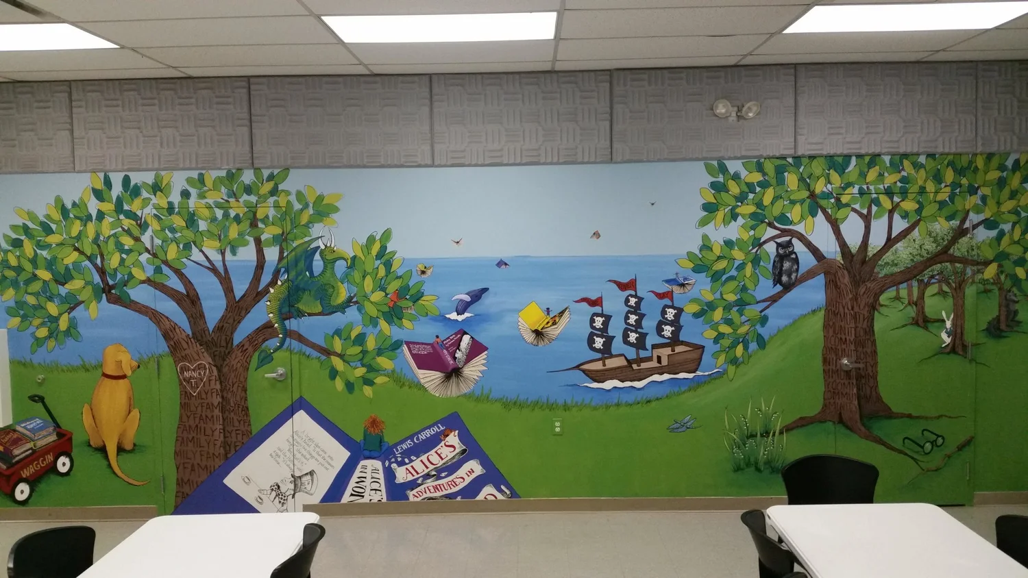 Heritage Public Library mural project — rasmussen illustration & design