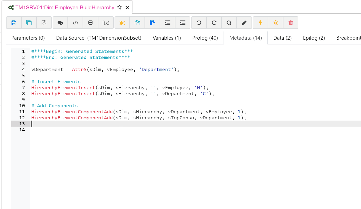 Deep dive into the Arc TM1 Process Editor - Cubewise CODE