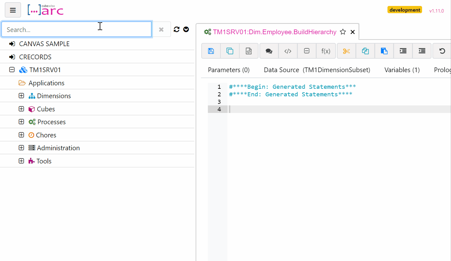 Deep dive into the Arc TM1 Process Editor - Cubewise CODE