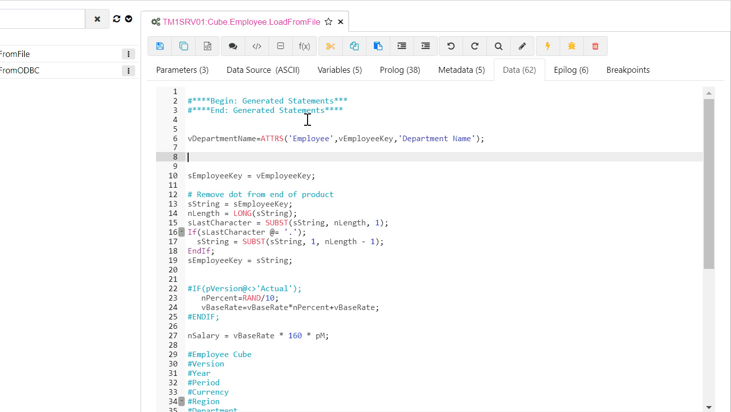Deep dive into the Arc TM1 Process Editor - Cubewise CODE
