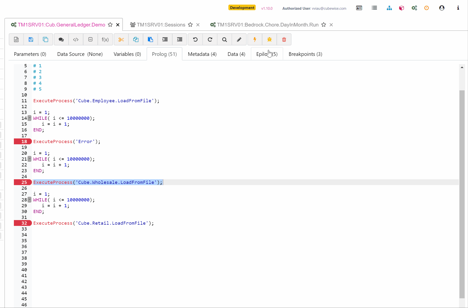 Deep dive into the Arc TM1 Process Editor - Cubewise CODE