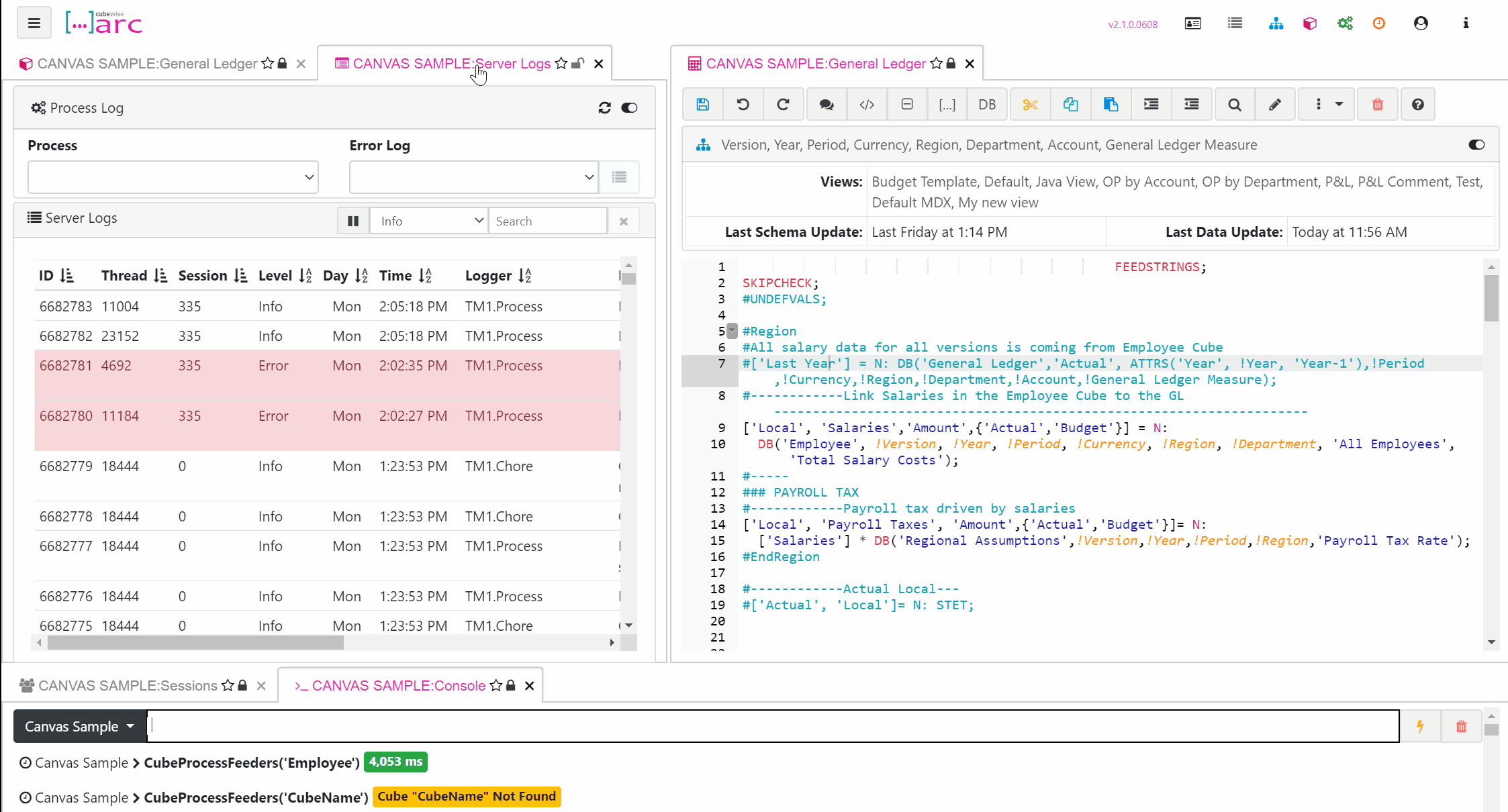 Arc and Slice - Feature list by releases - Cubewise CODE